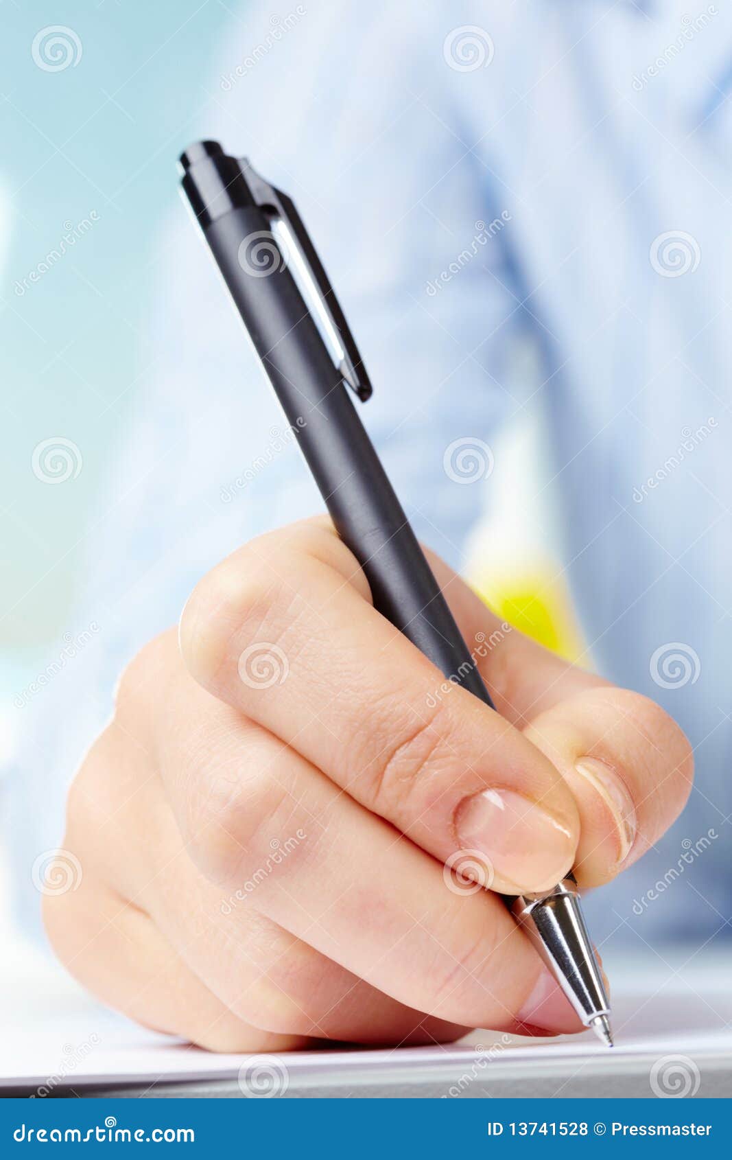 Hand with pen stock photo. Image of agreement, financial - 13741528