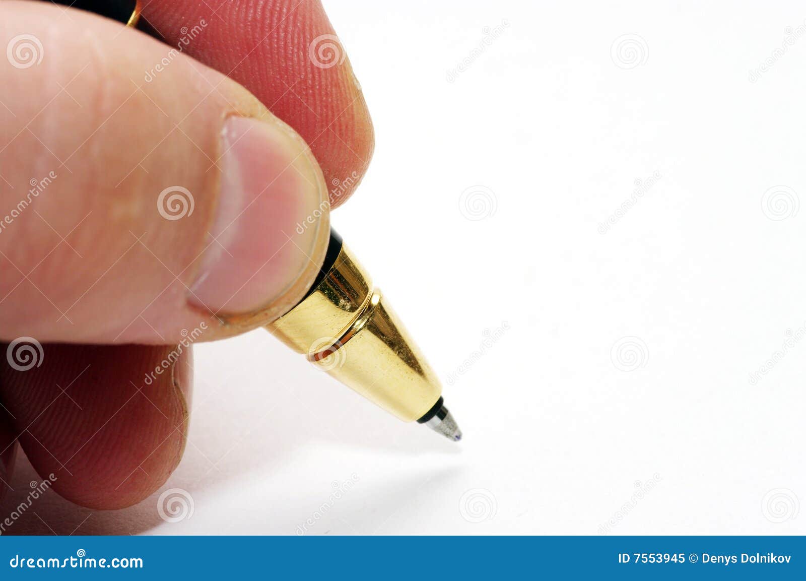 Hand and pen stock image. Image of nail, handwriting, finance - 7553945