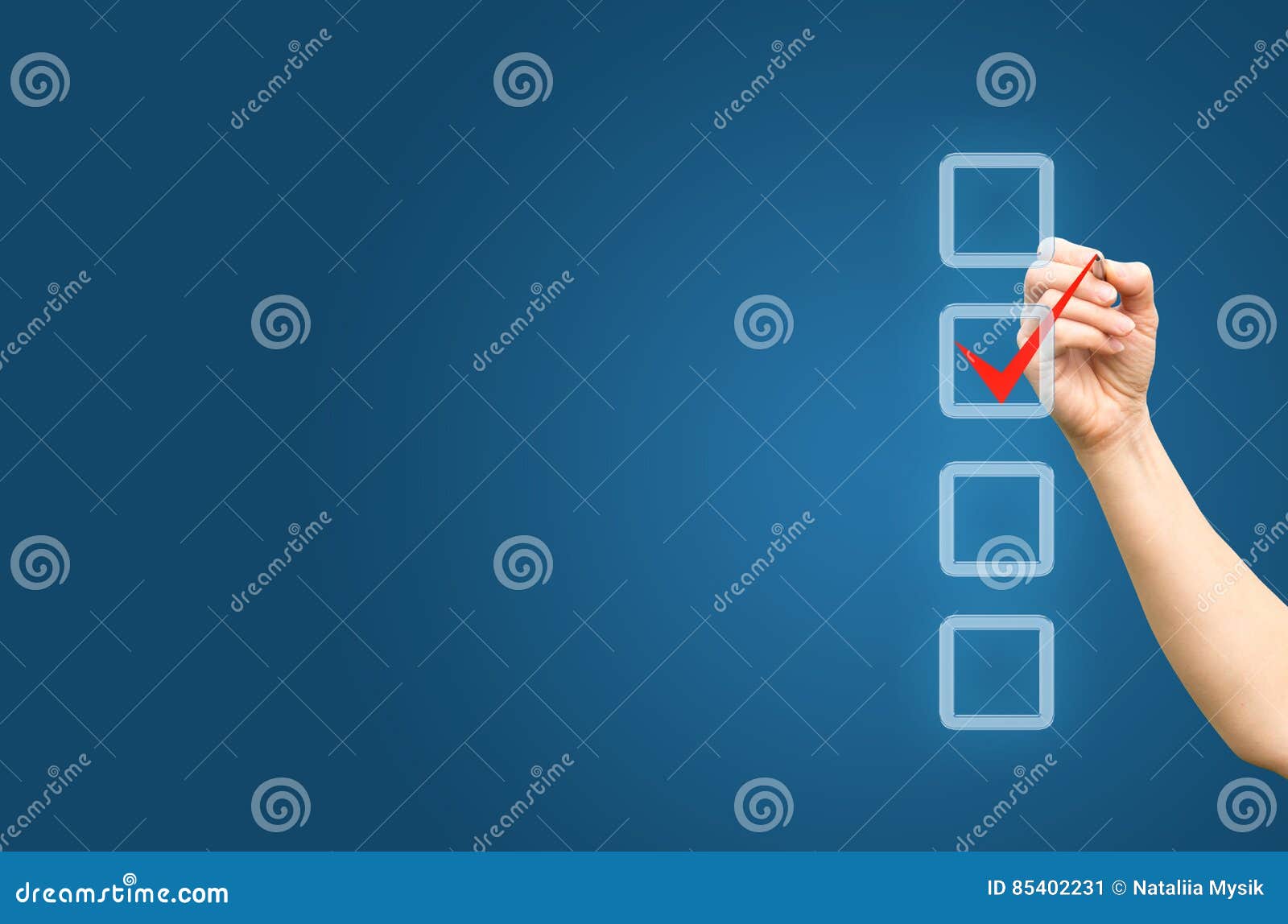 Hand with Pen and Check Boxes Stock Image - Image of hand, approve ...