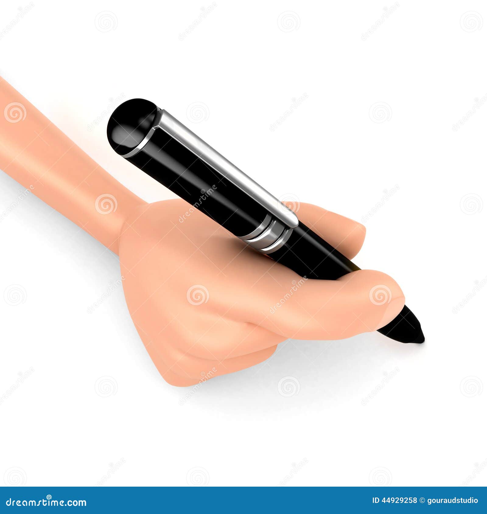 Hand and Pen stock illustration. Illustration of clip - 44929258