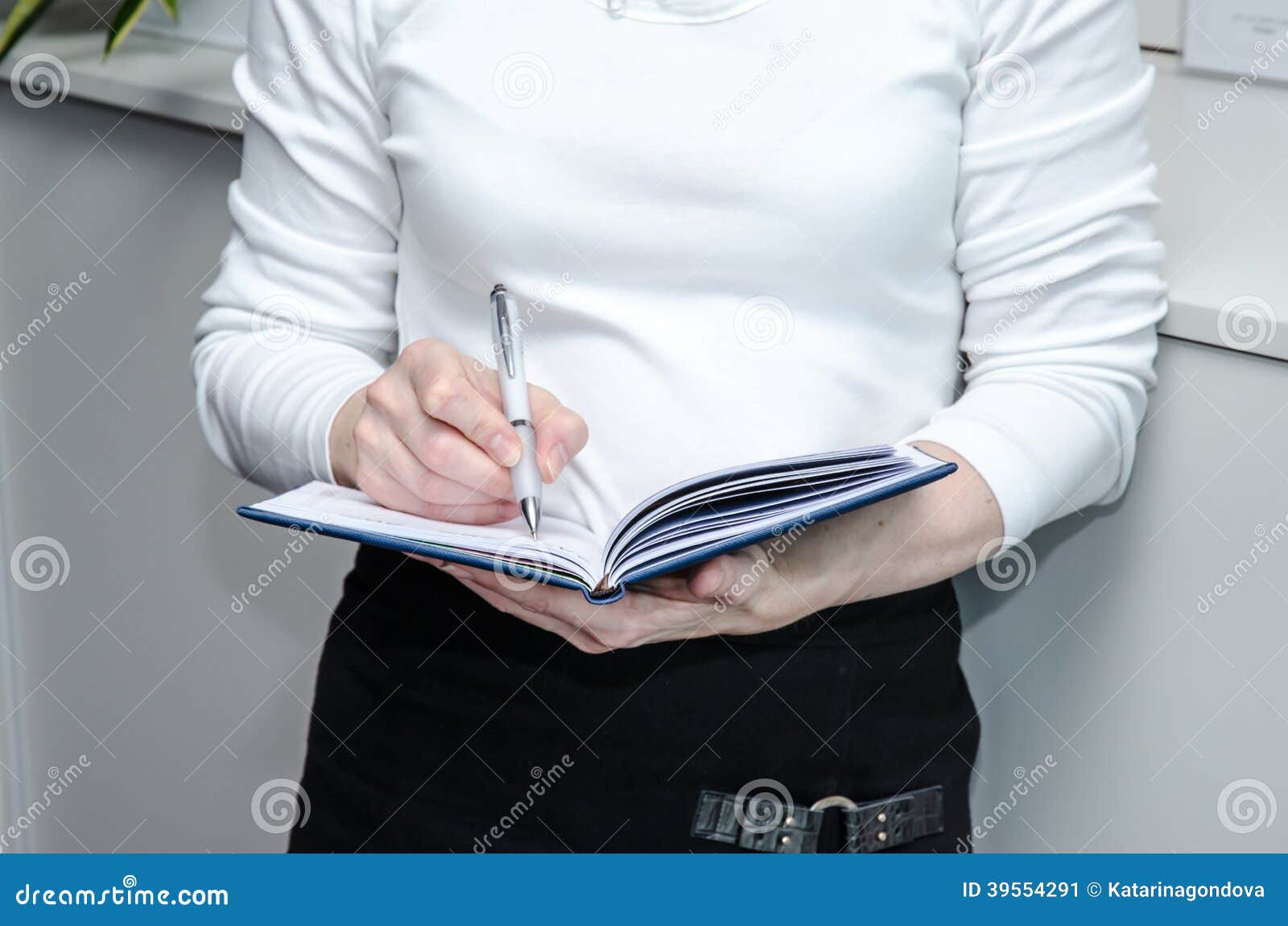 Hand with pen and diary stock image. Image of responsibility - 39554291