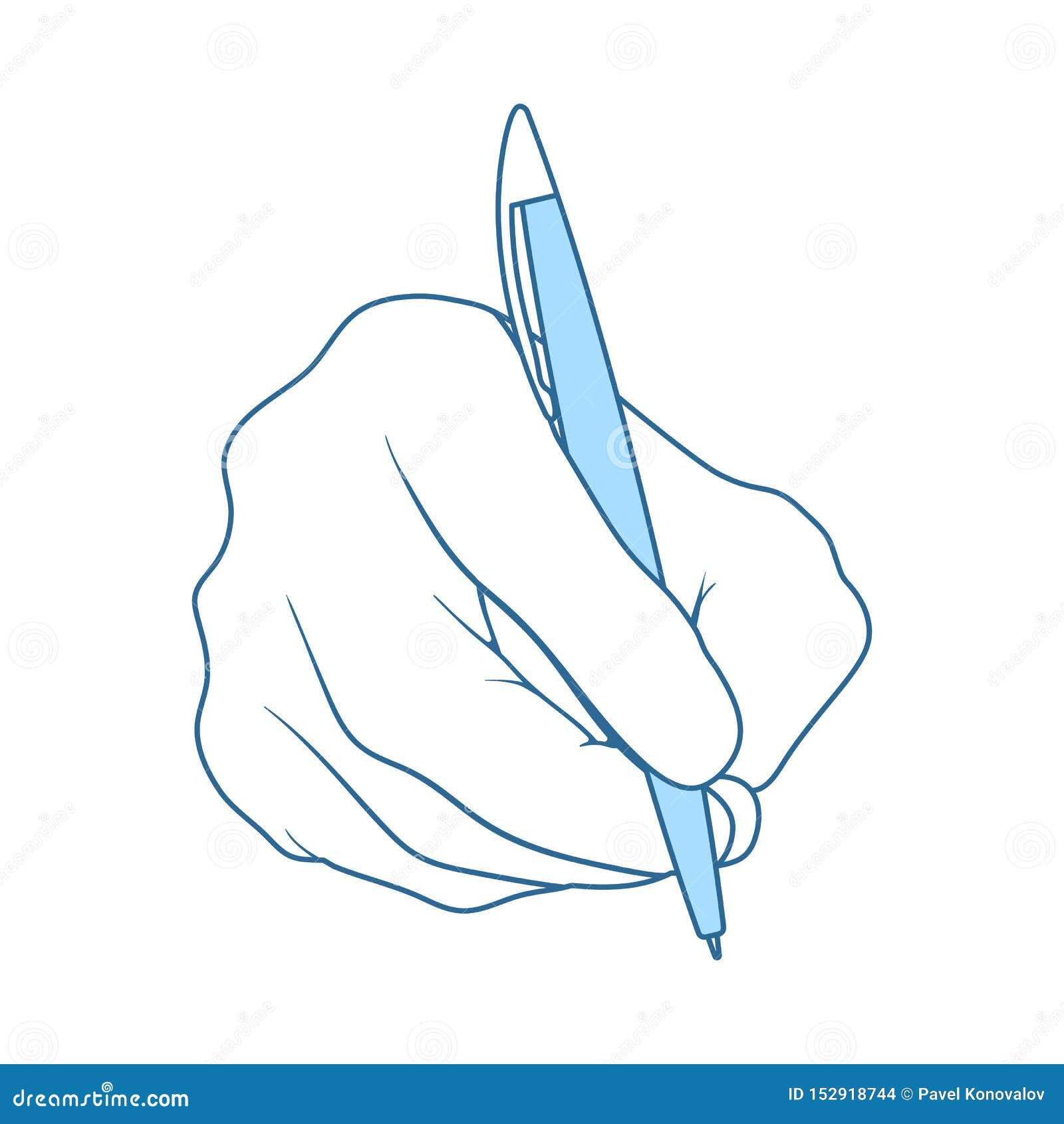 Hand with Pen Icon stock vector. Illustration of pencil - 152918744