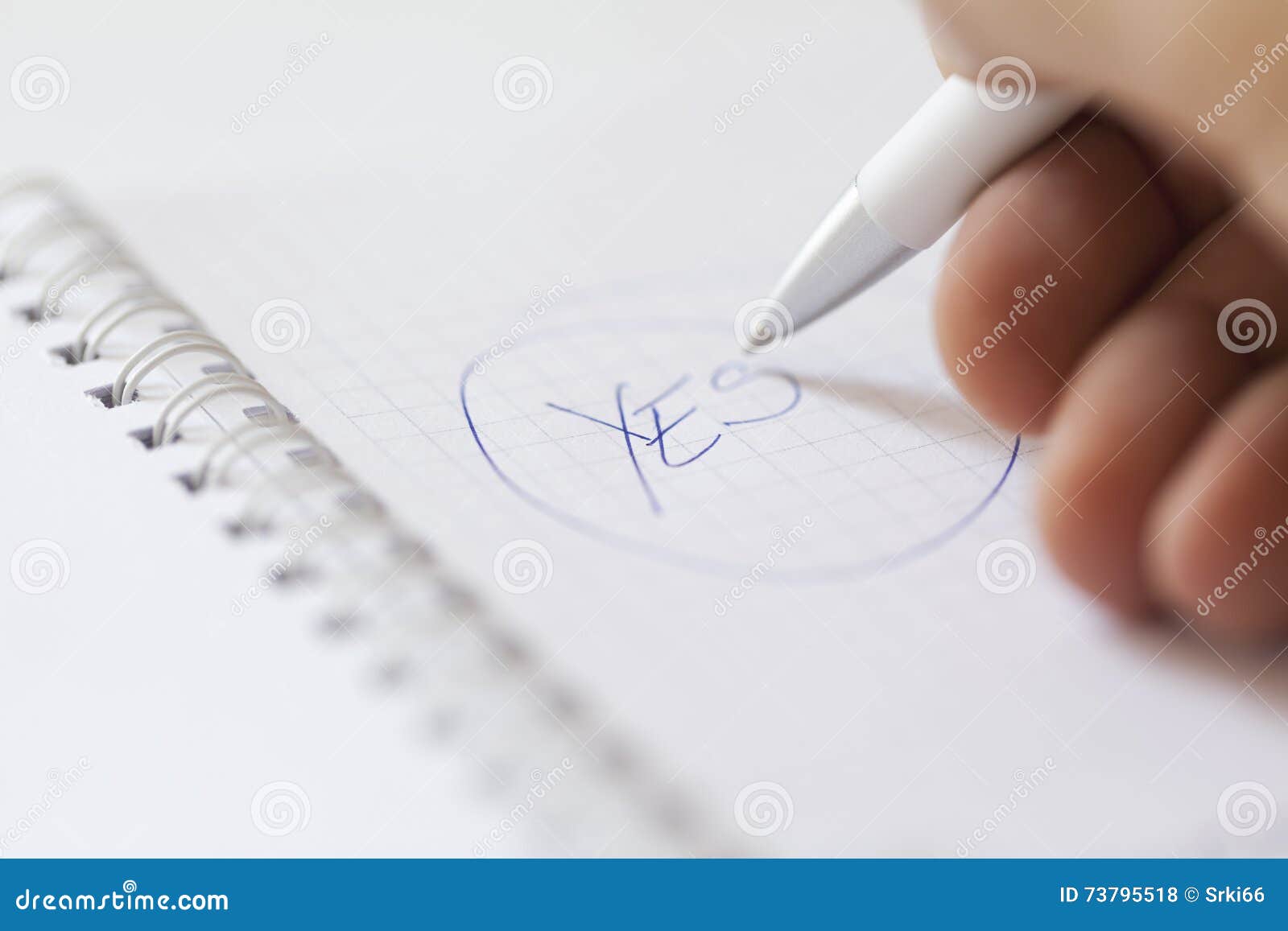 Hand with pen vote for yes stock photo. Image of green - 73795518