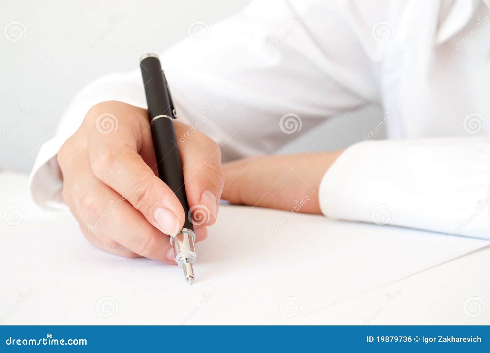 Hand with pen writing stock photo. Image of white, hand - 19879736