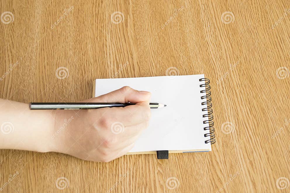 Hand with Pen Writing Down Notes Stock Image - Image of hand, close ...