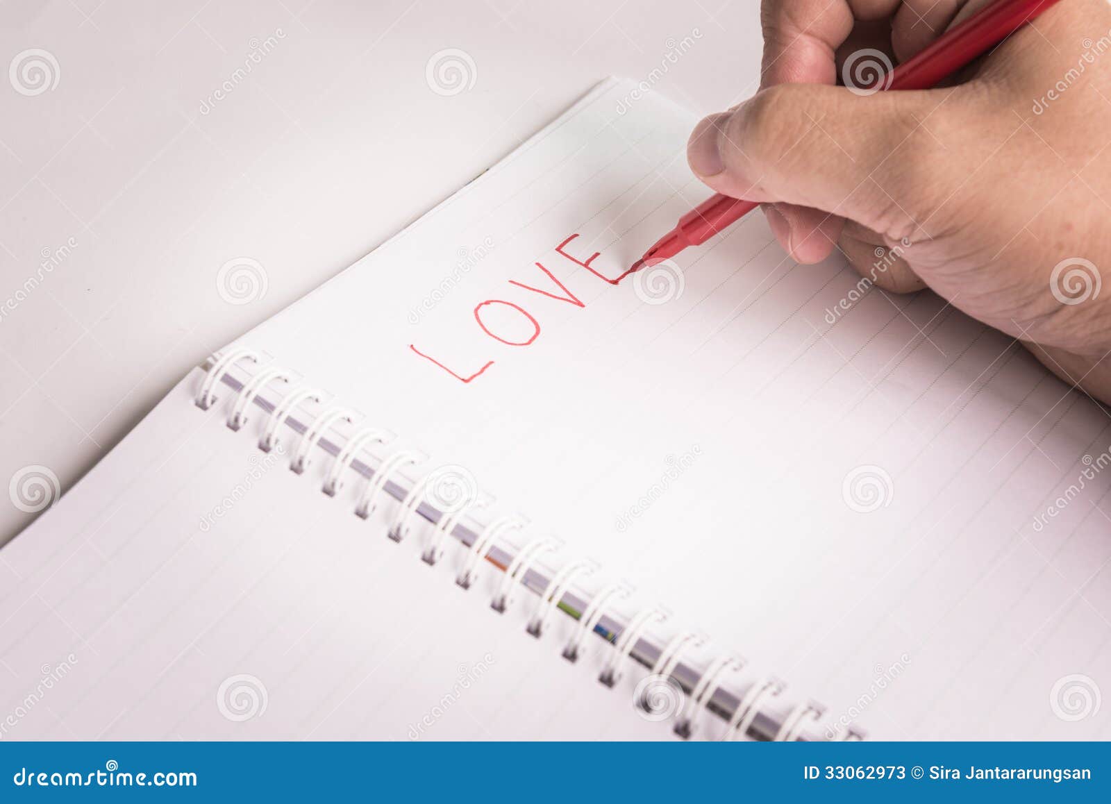 Hand with Pen Writing a Love Stock Image - Image of romance, author ...