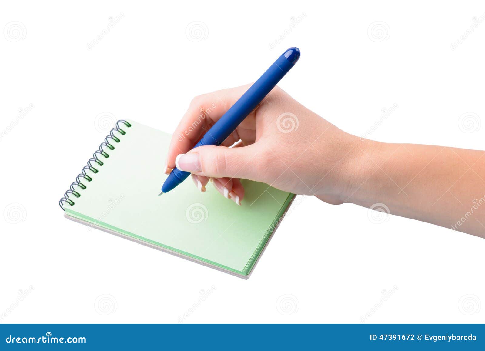 Hand with Pen Writing on Notebook Stock Photo - Image of reminder, plan ...