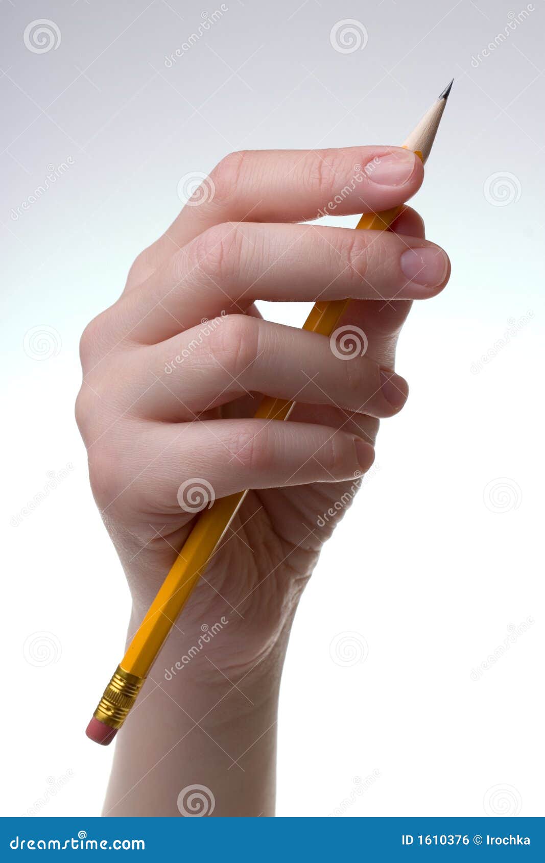 Hand With A Pencil Picture. Image: 1610376