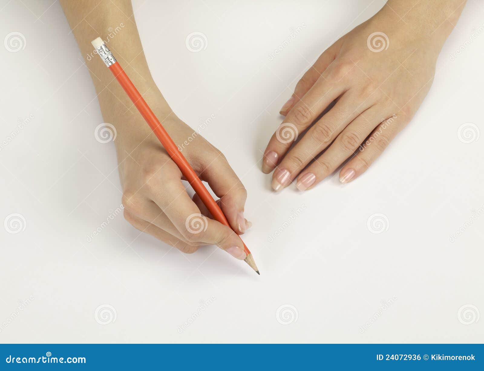 Hand with a pencil stock photo. Image of manuscript, address - 24072936