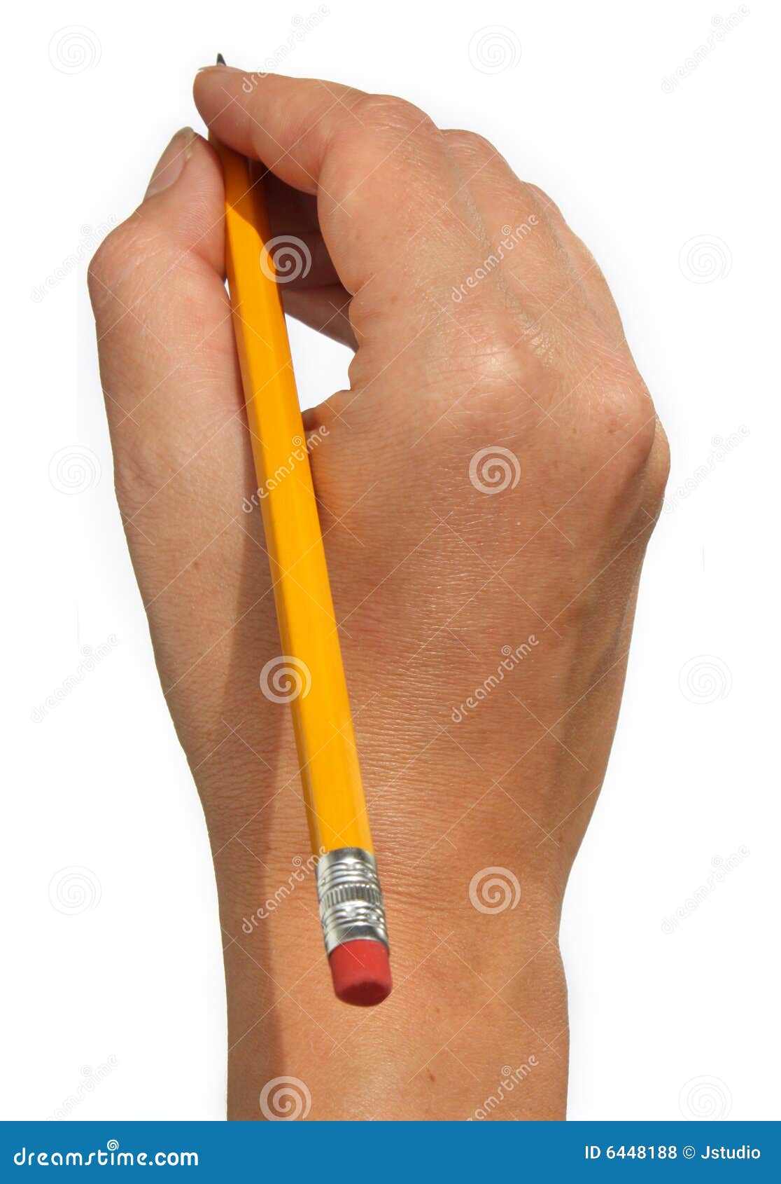 Hand with pencil stock photo. Image of sign, hand, writing - 6448188
