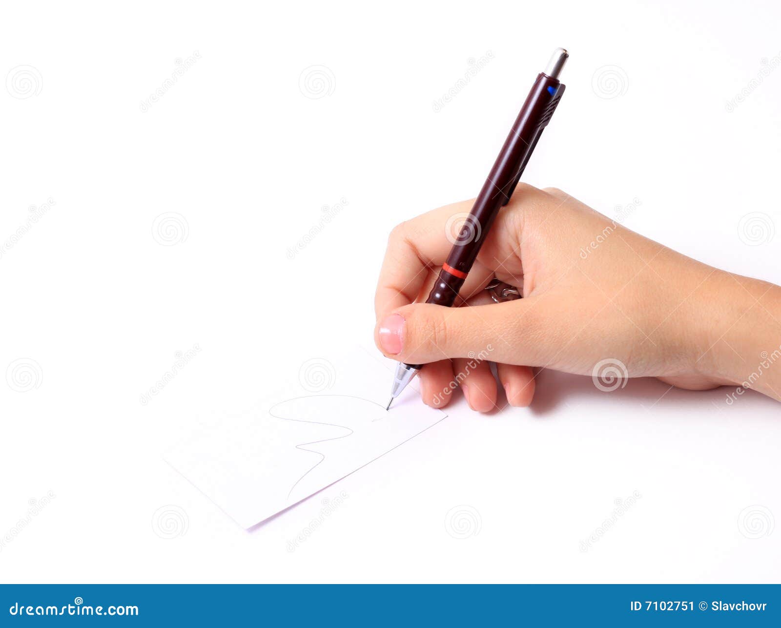 Hand with pencil stock image. Image of writeing, women - 7102751