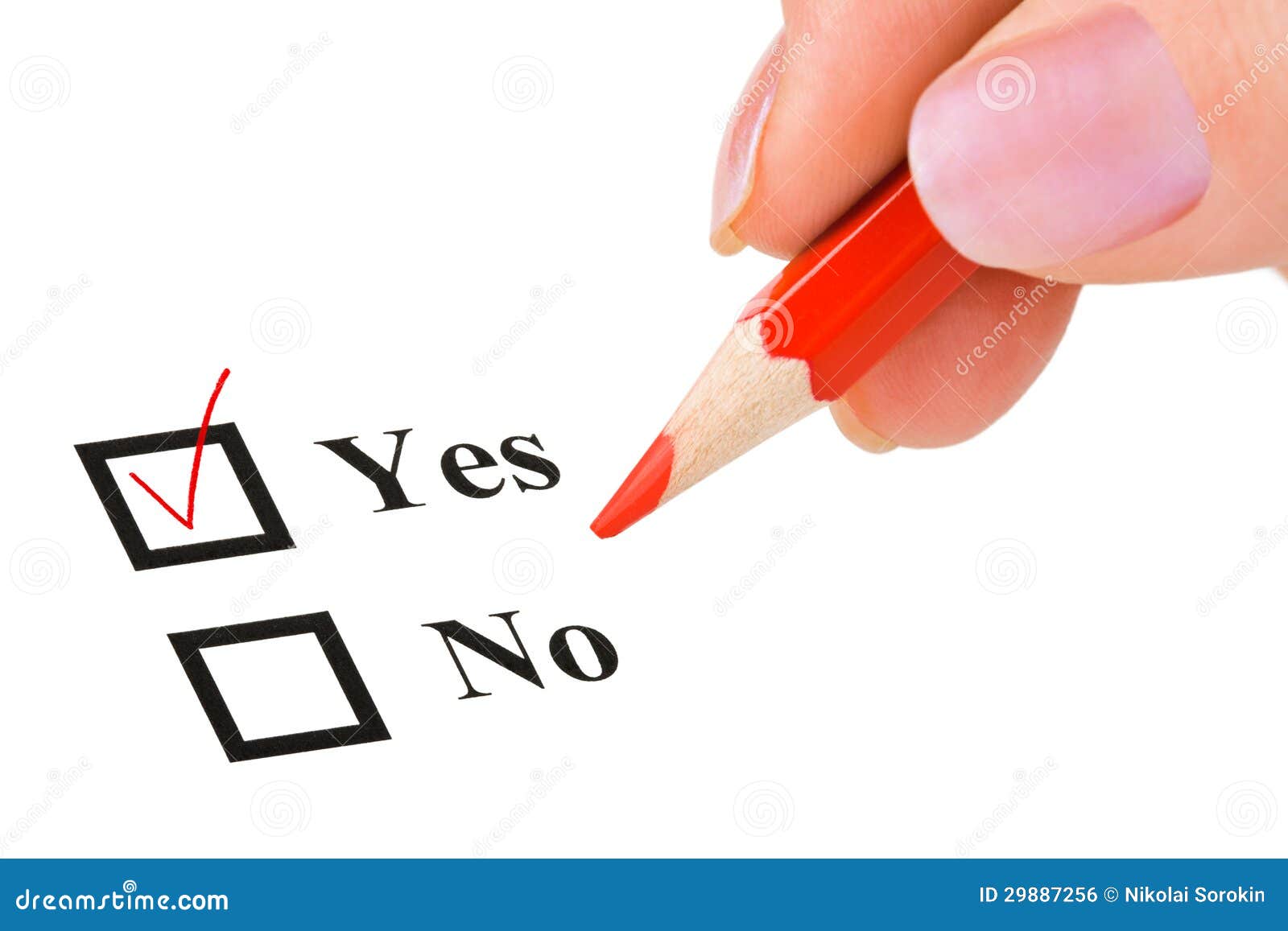 Red Pencil With Check Mark Stock Photography | CartoonDealer.com #50492852