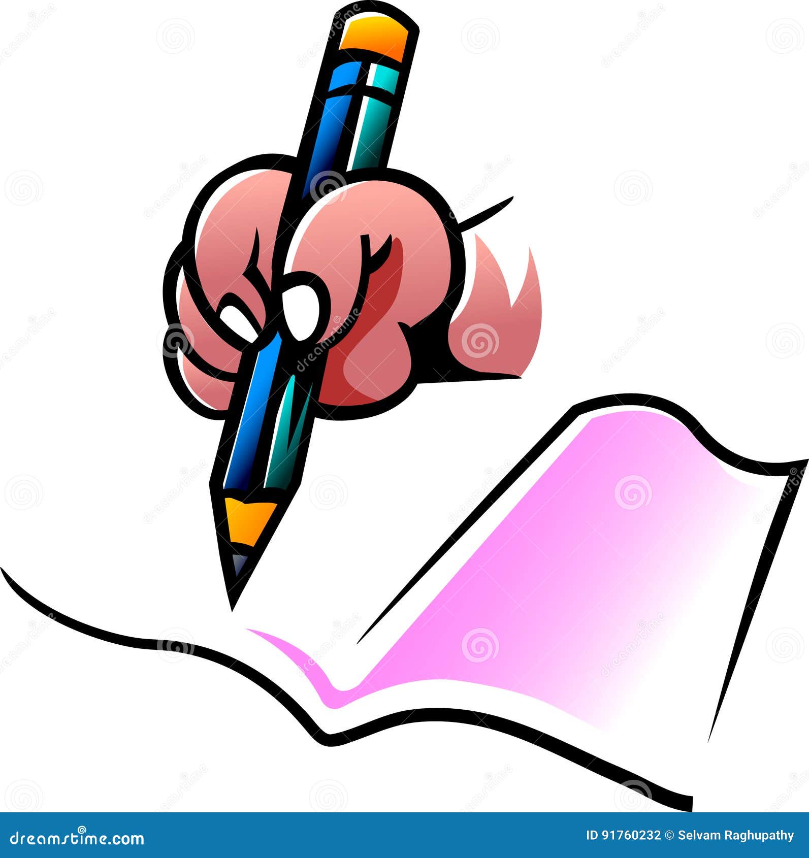 Notebook And Pencil Clip Art