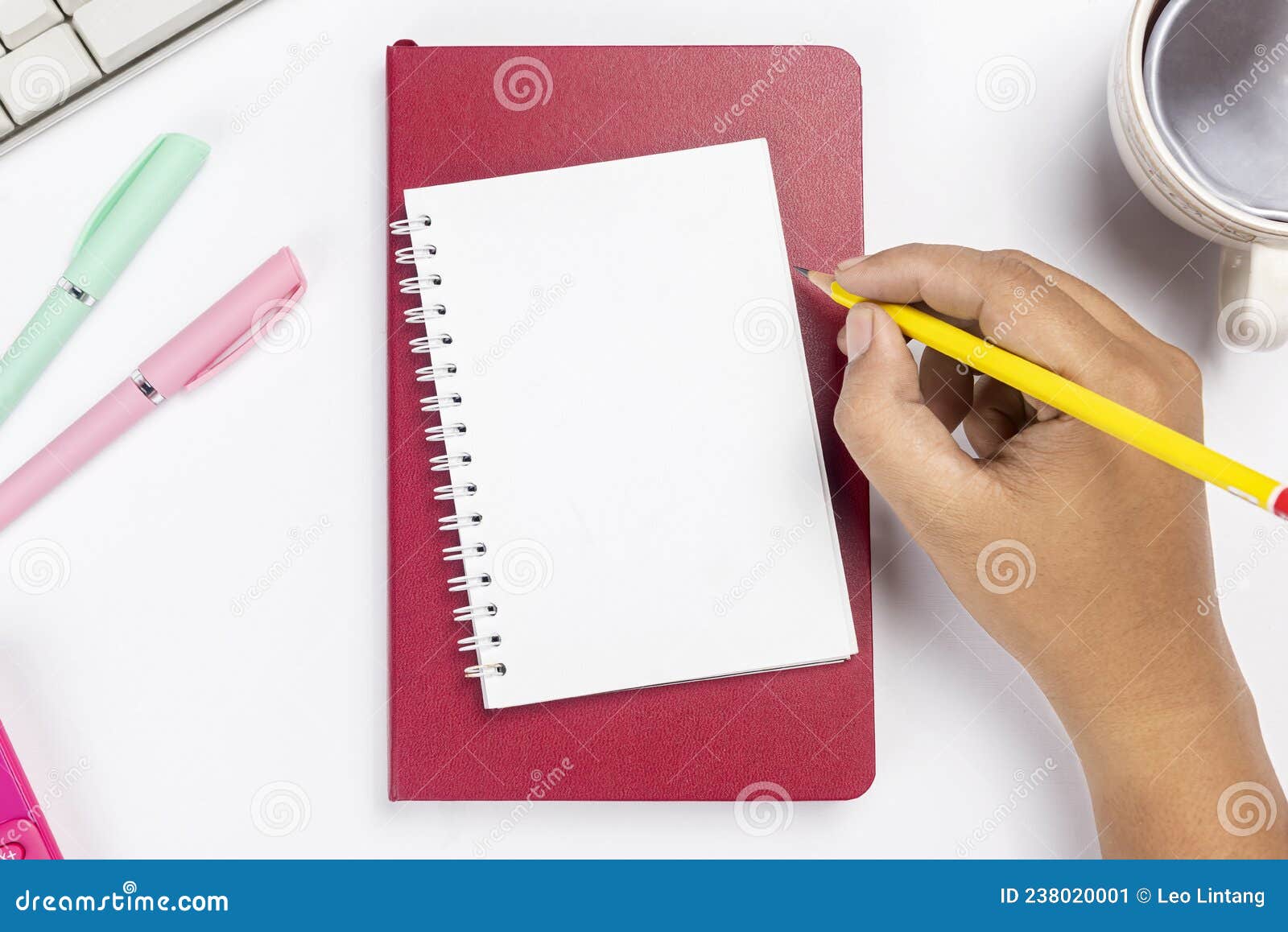 Hand with Pencil Writing in Note Book Stock Image - Image of education ...
