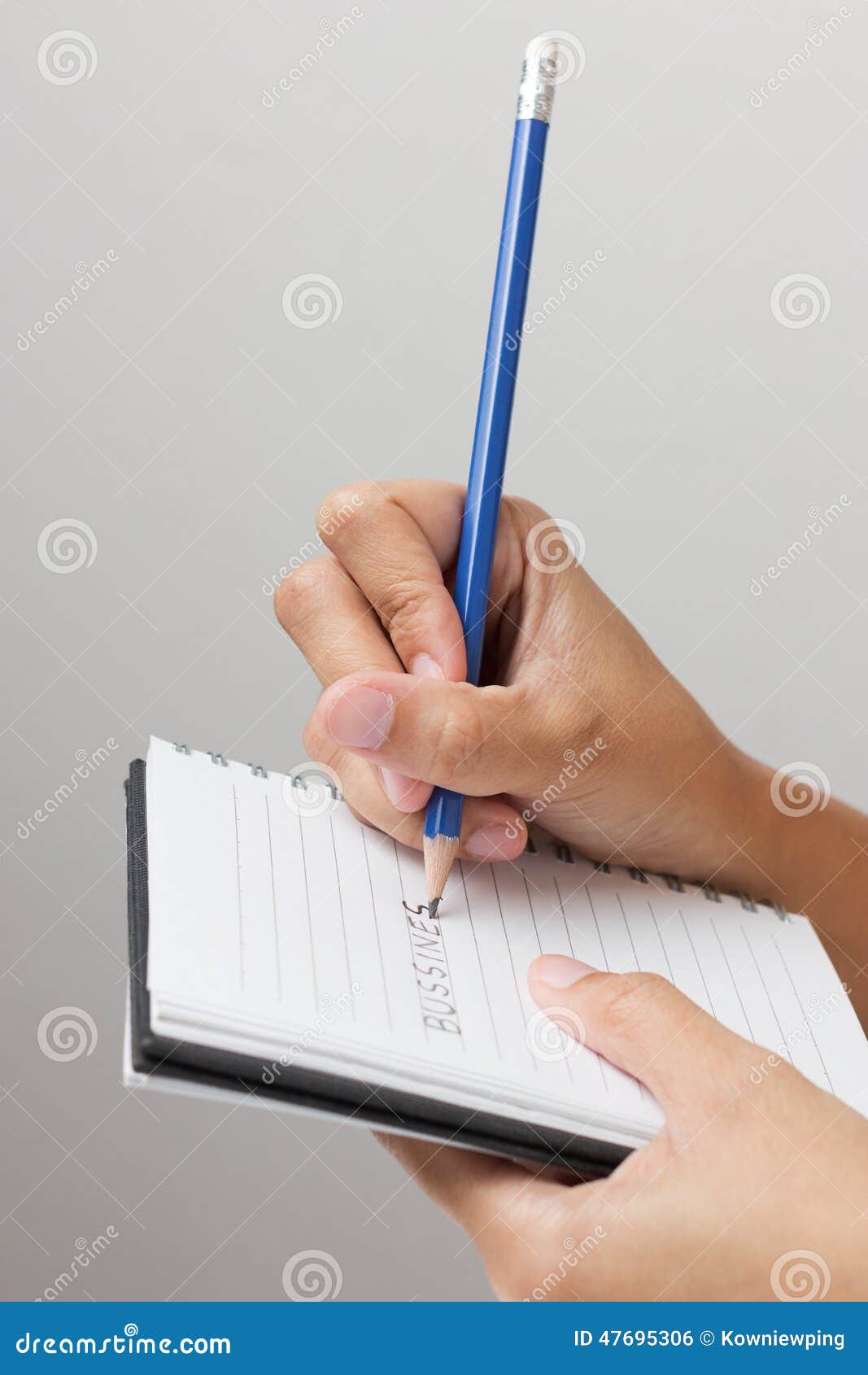 Hand with pencil Writing stock photo. Image of document - 47695306