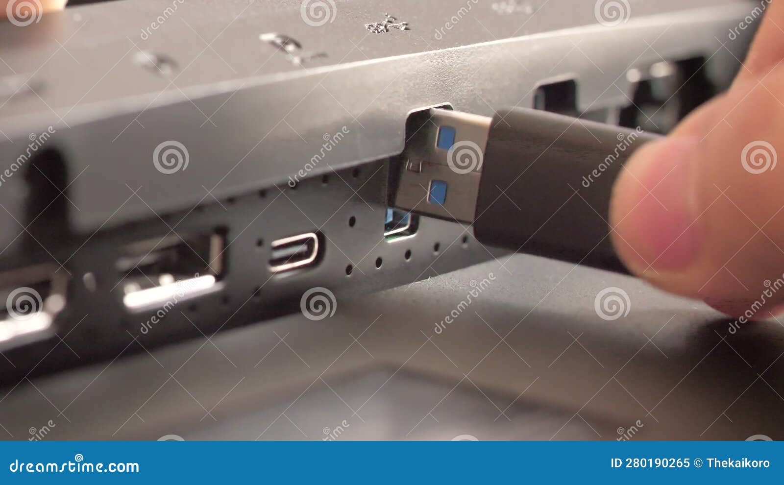 Hand of People Try To Insert USB To a Port Stock Video - Video of data ...