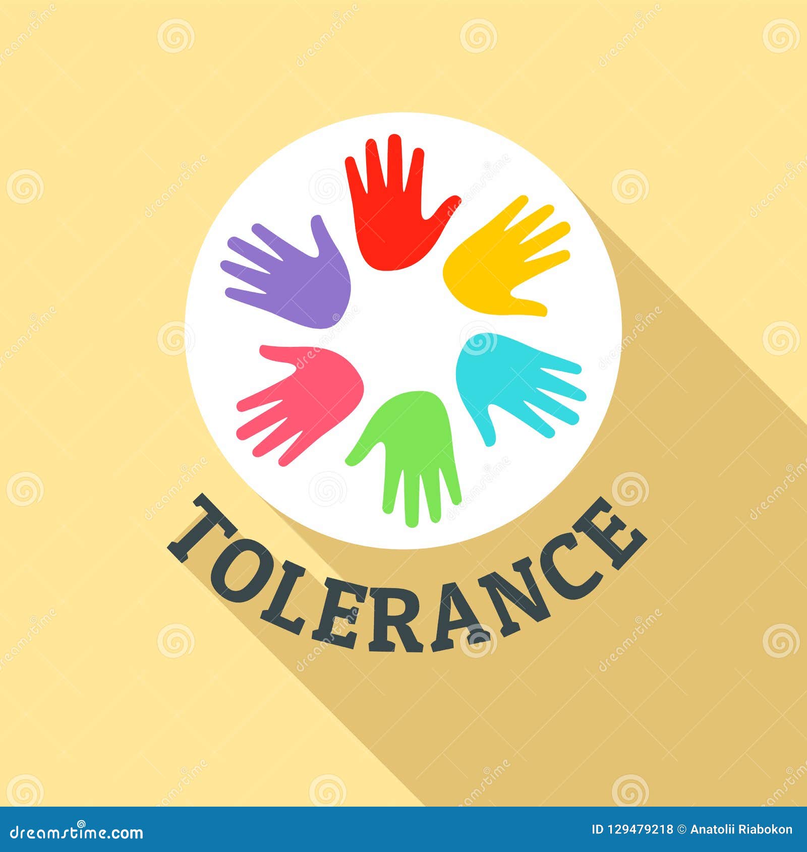 Hand People Tolerance Logo, Flat Style Stock Vector - Illustration of ...