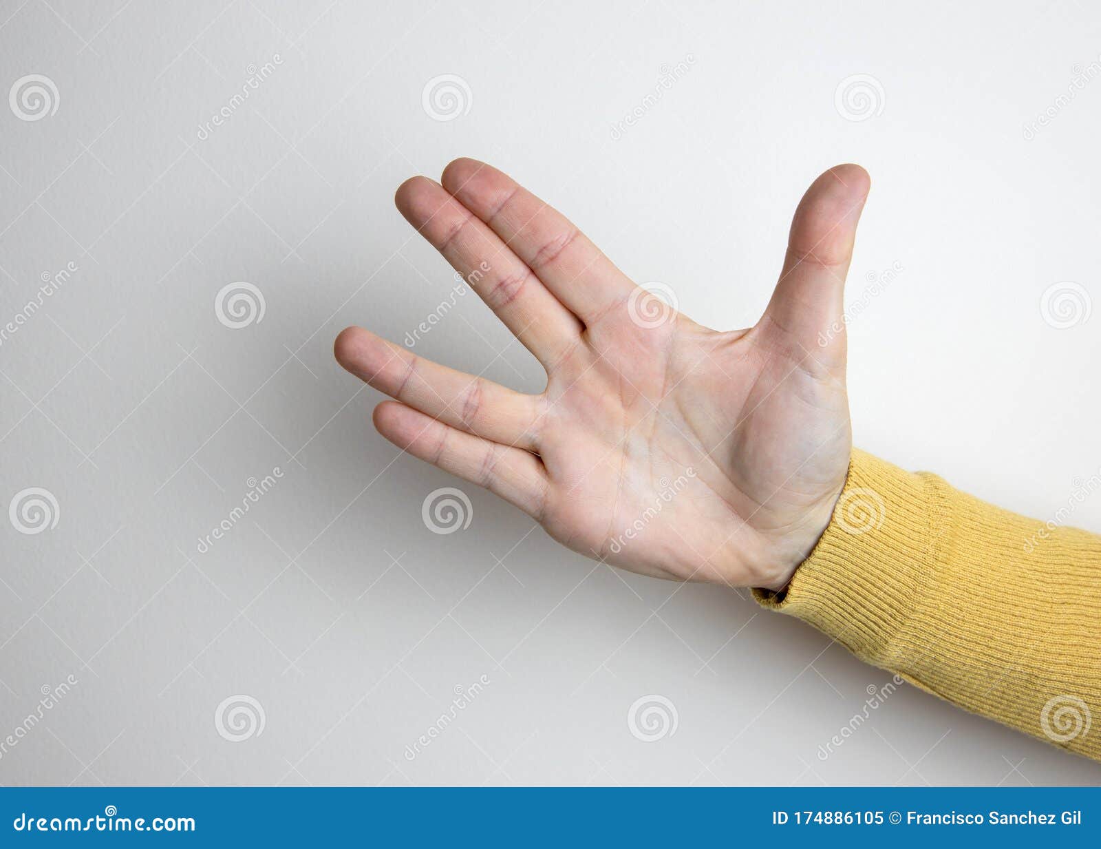 Vulcan Salute Emoji Isolated On Black Background Stock Photo ...