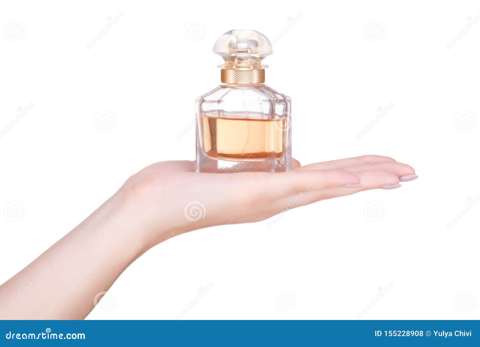 Hand with perfume. stock photo. Image of delicious, border - 155228908