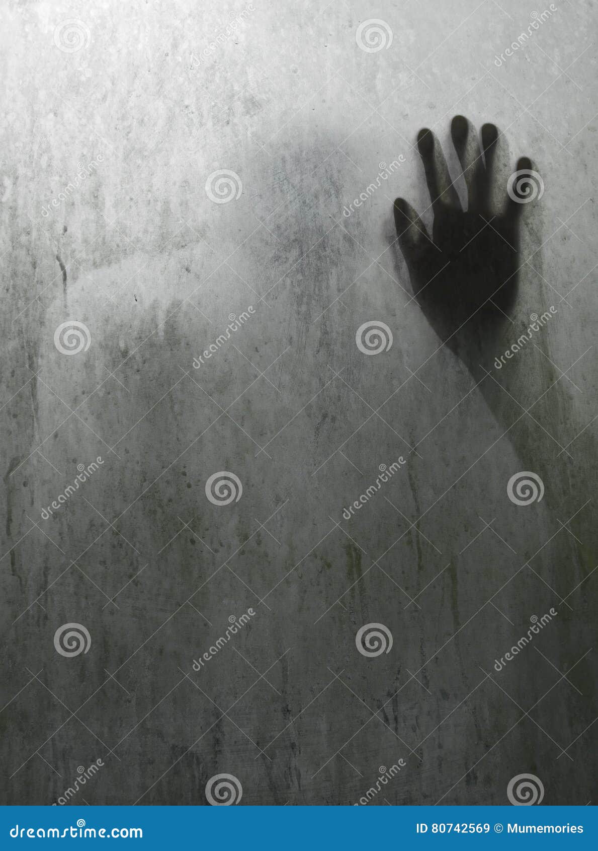 Hand Person Shadow Behind Translucent Mirror Stock Image - Image of ...