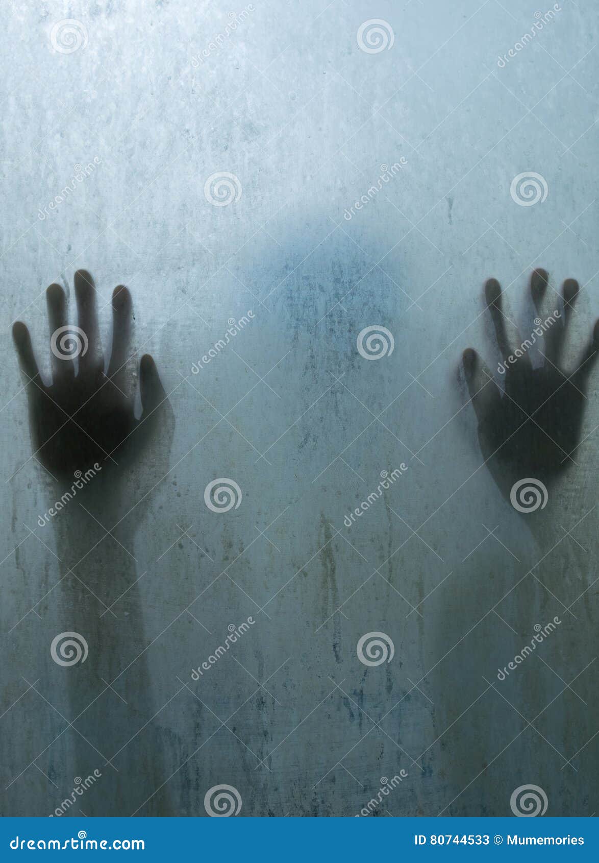 Hand Person Shadow Behind Translucent Mirror Stock Image - Image of ...