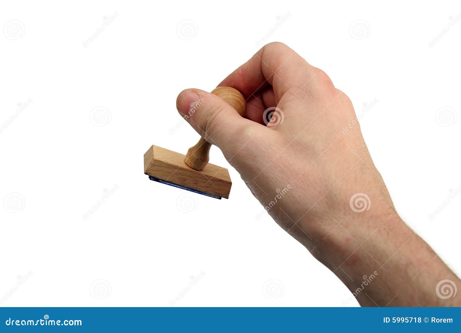 Hand of Person with Wood Stamp Stock Photo - Image of holding, copy ...