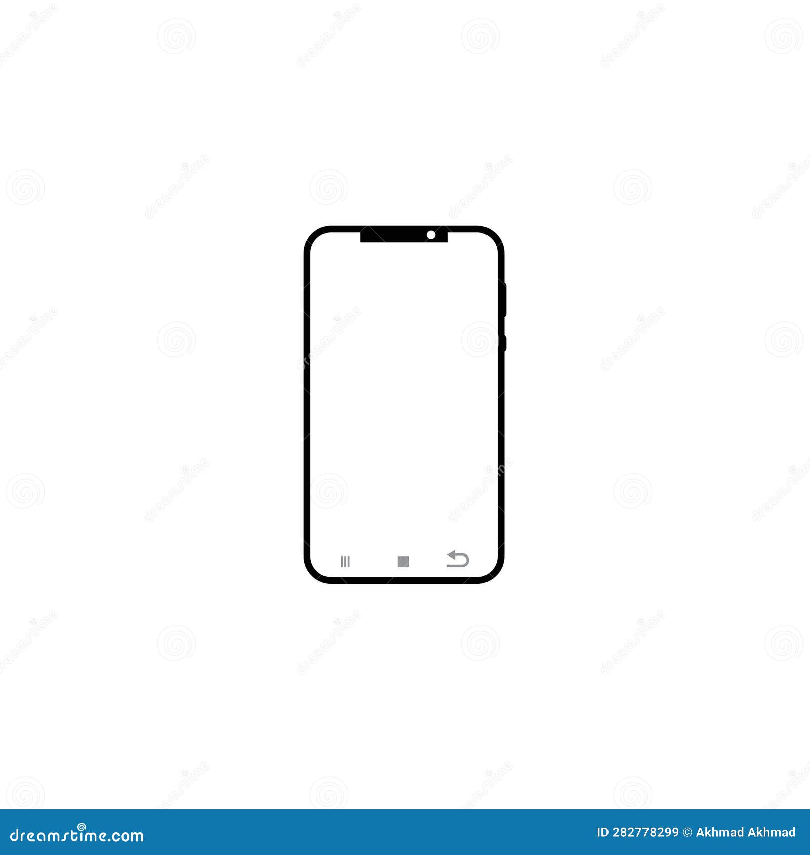 Hand phone icon stock vector. Illustration of internet - 282778299