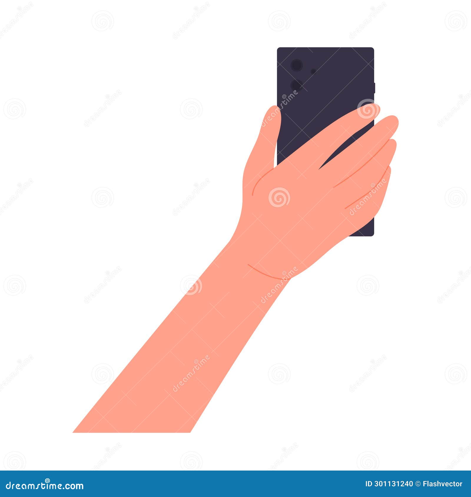 Hand with Phone Showing Screen Stock Vector - Illustration of internet ...