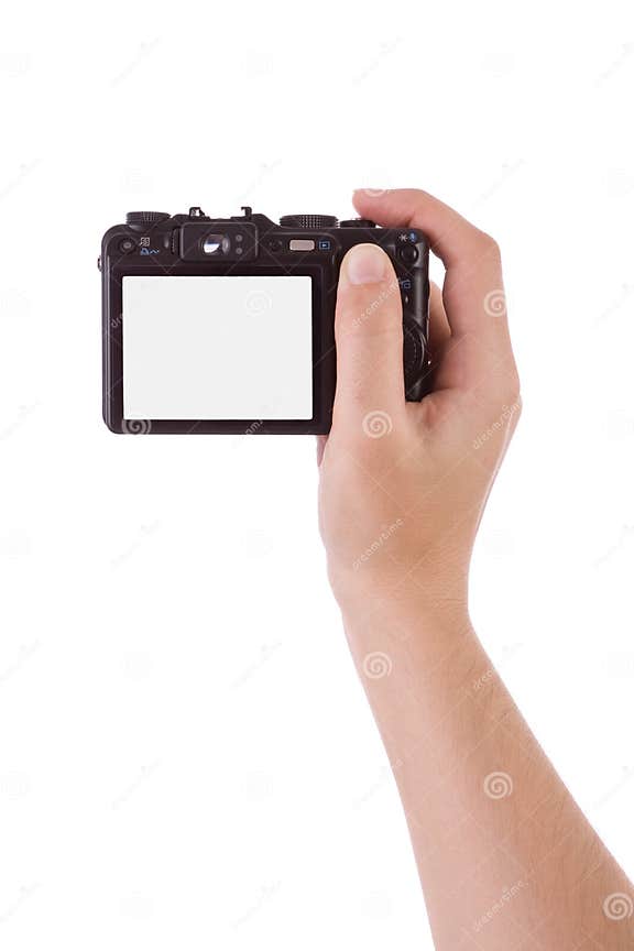 Hand Photographic with a Digital Camera Stock Photo - Image of framing ...