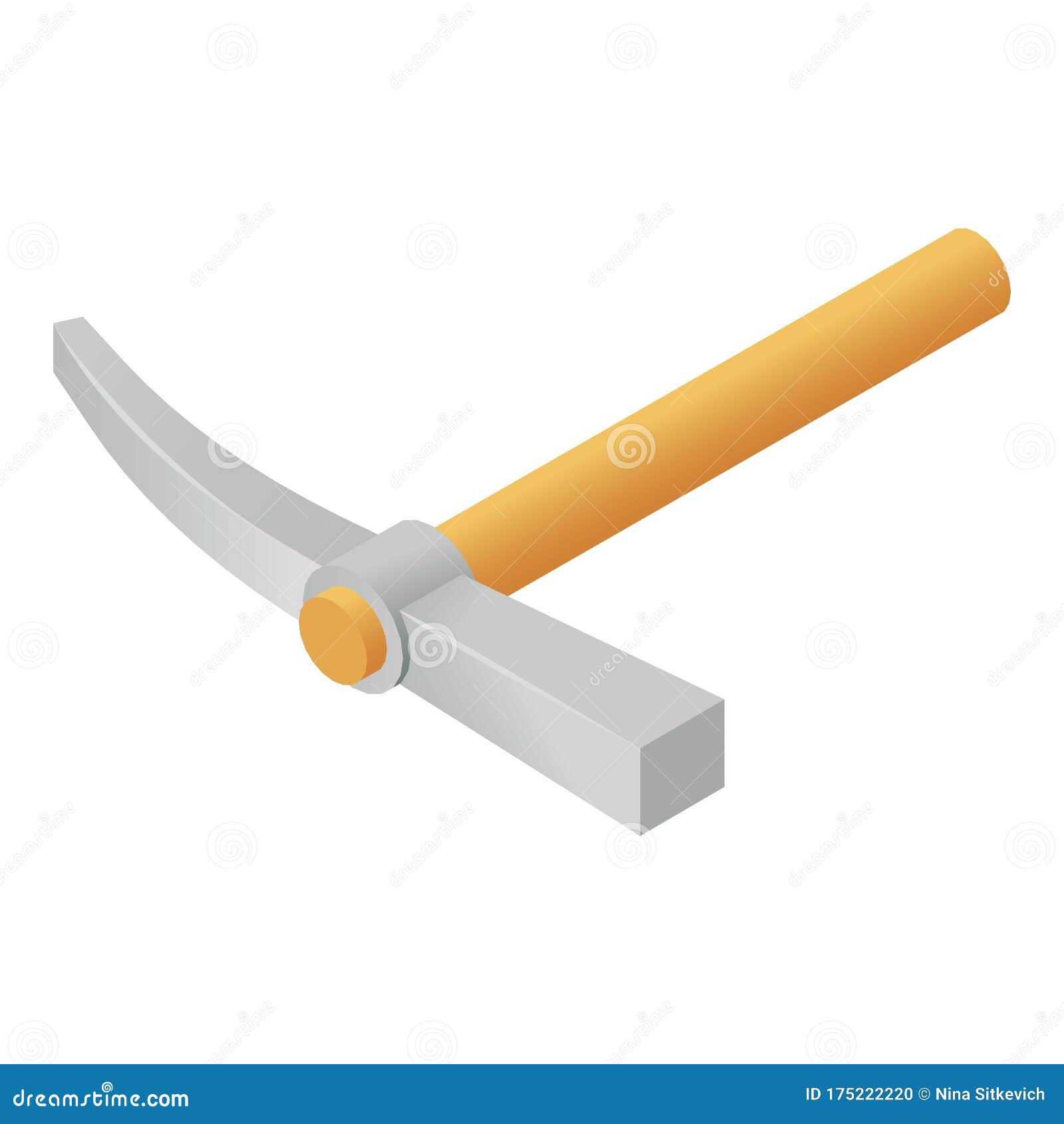 Hand Pick Axe Icon, Isometric Style Stock Vector - Illustration of ...