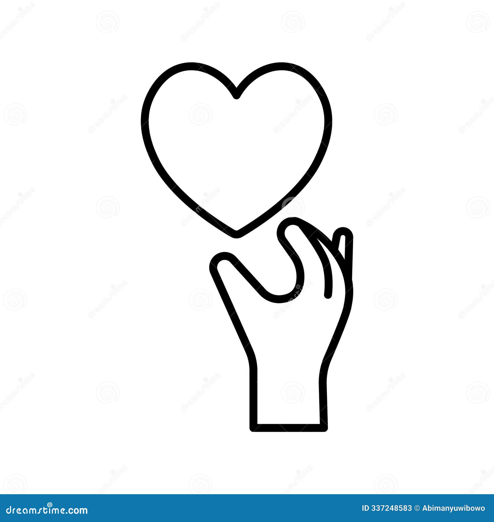 Hand Pick Heart Love Icon Symbol Stock Illustration - Illustration of ...