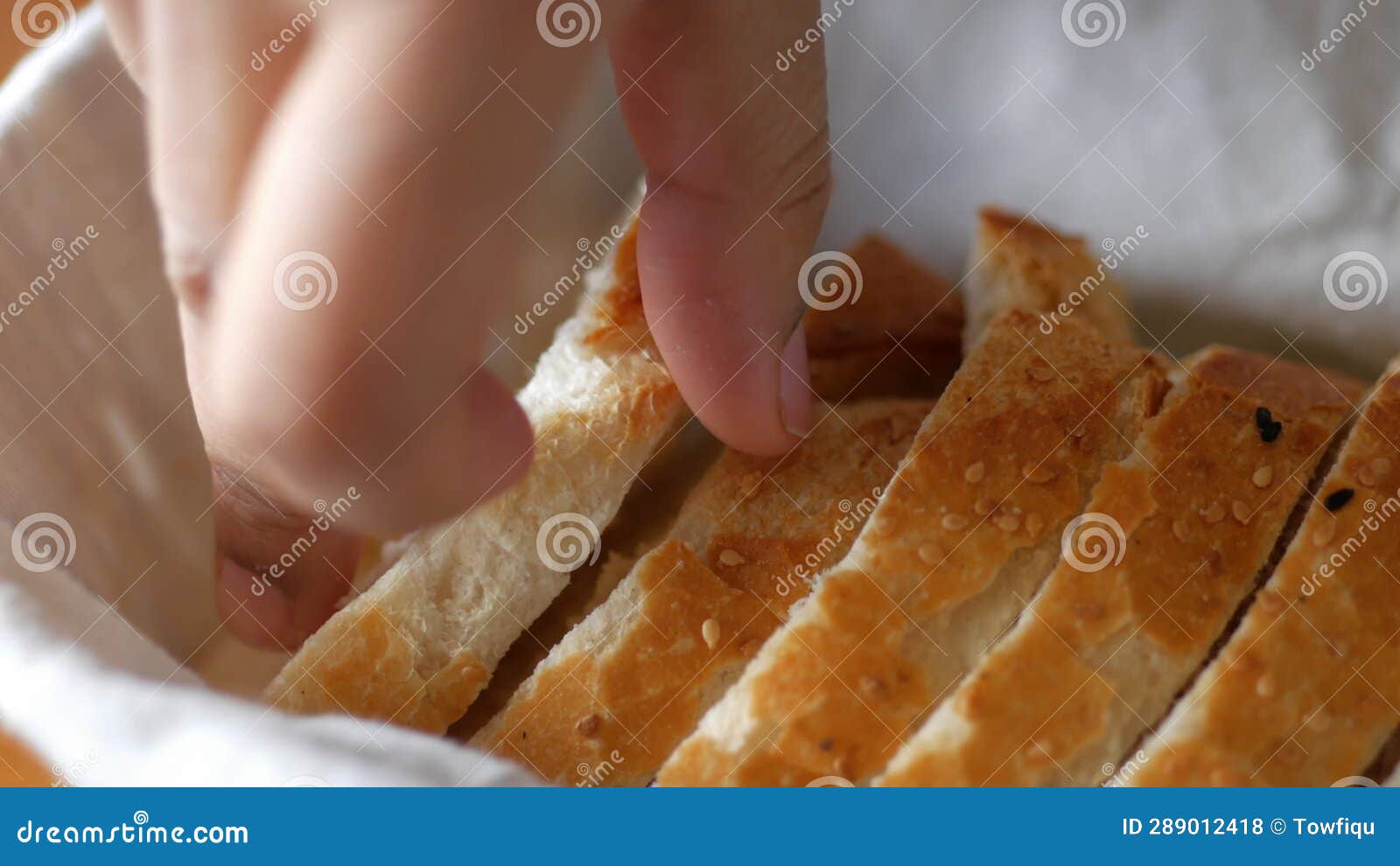 Hand Pick a Slice of Whole Grain Bread Stock Footage - Video of bake ...