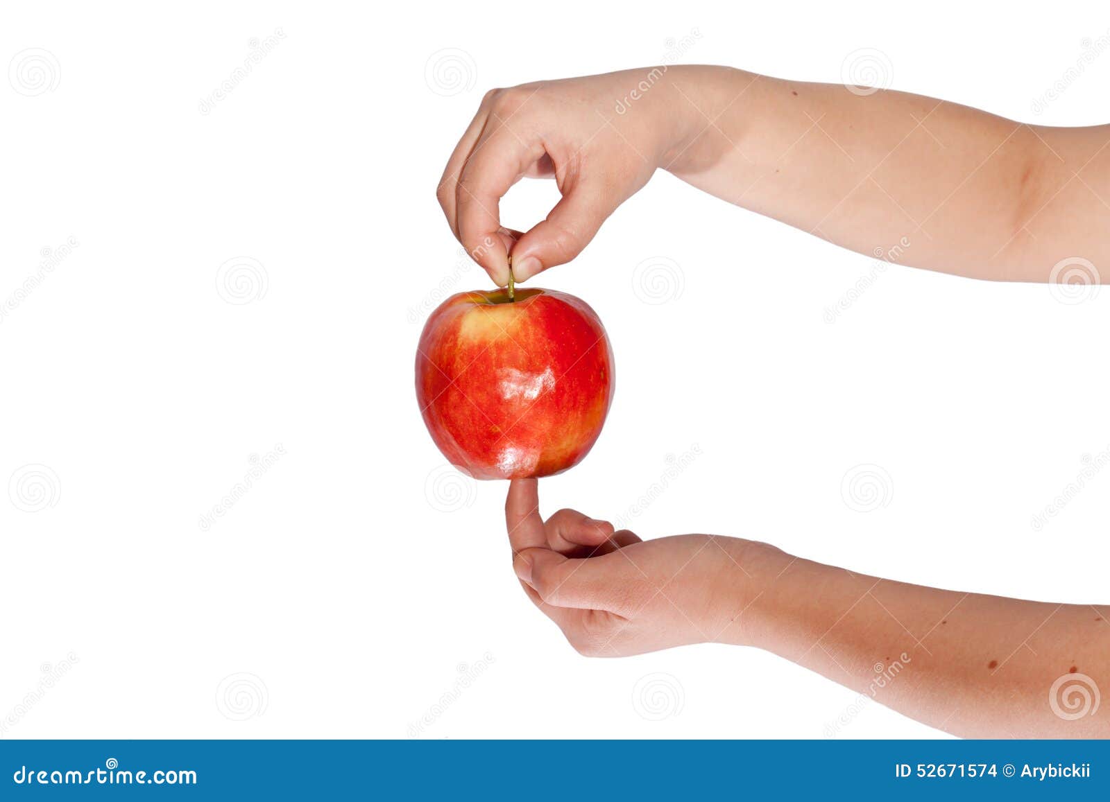 Hand pick up apple stock photo. Image of food, diet, giving - 52671574
