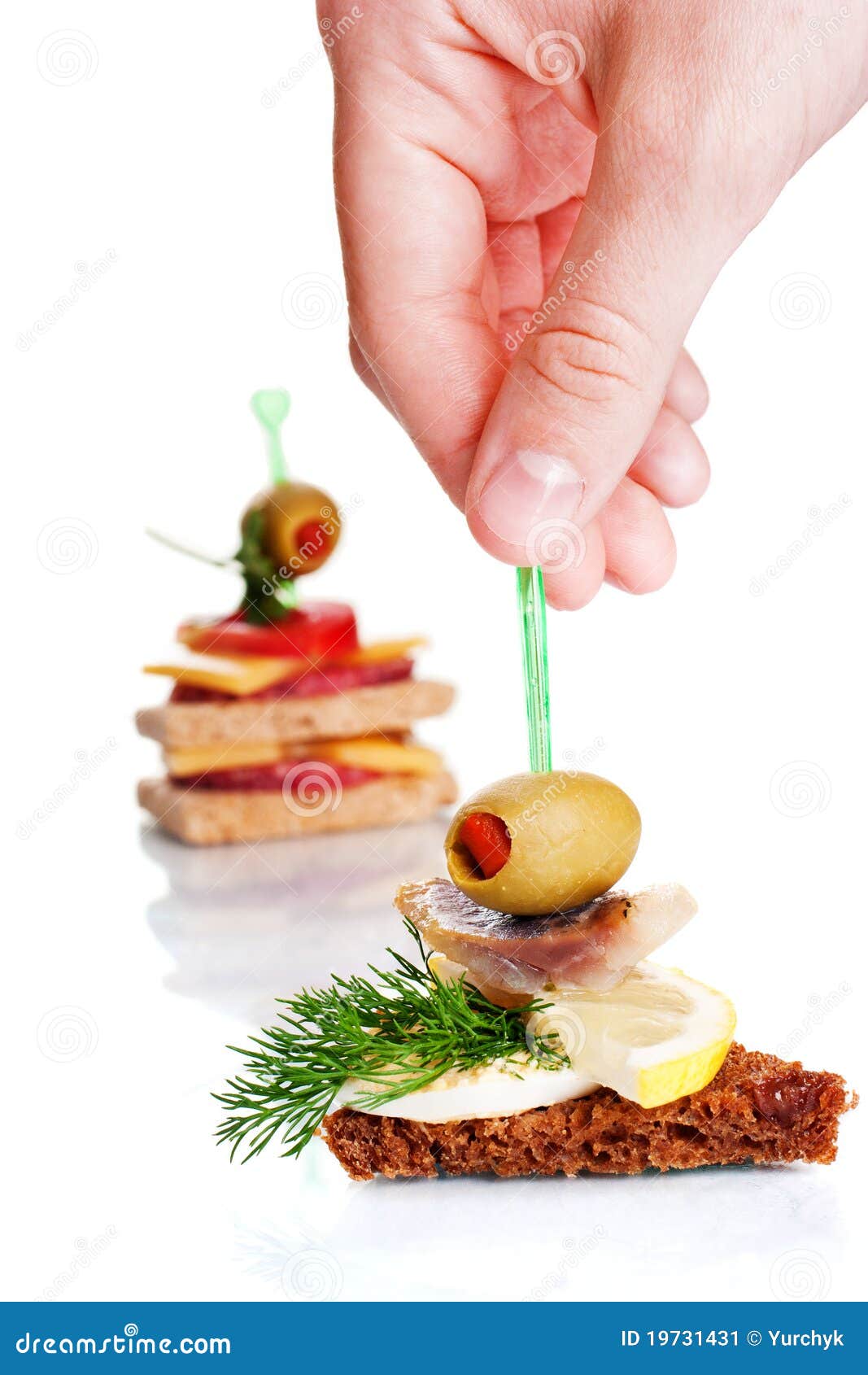 Hand Picking Appetizer Sandwich Stock Image - Image of delicious ...