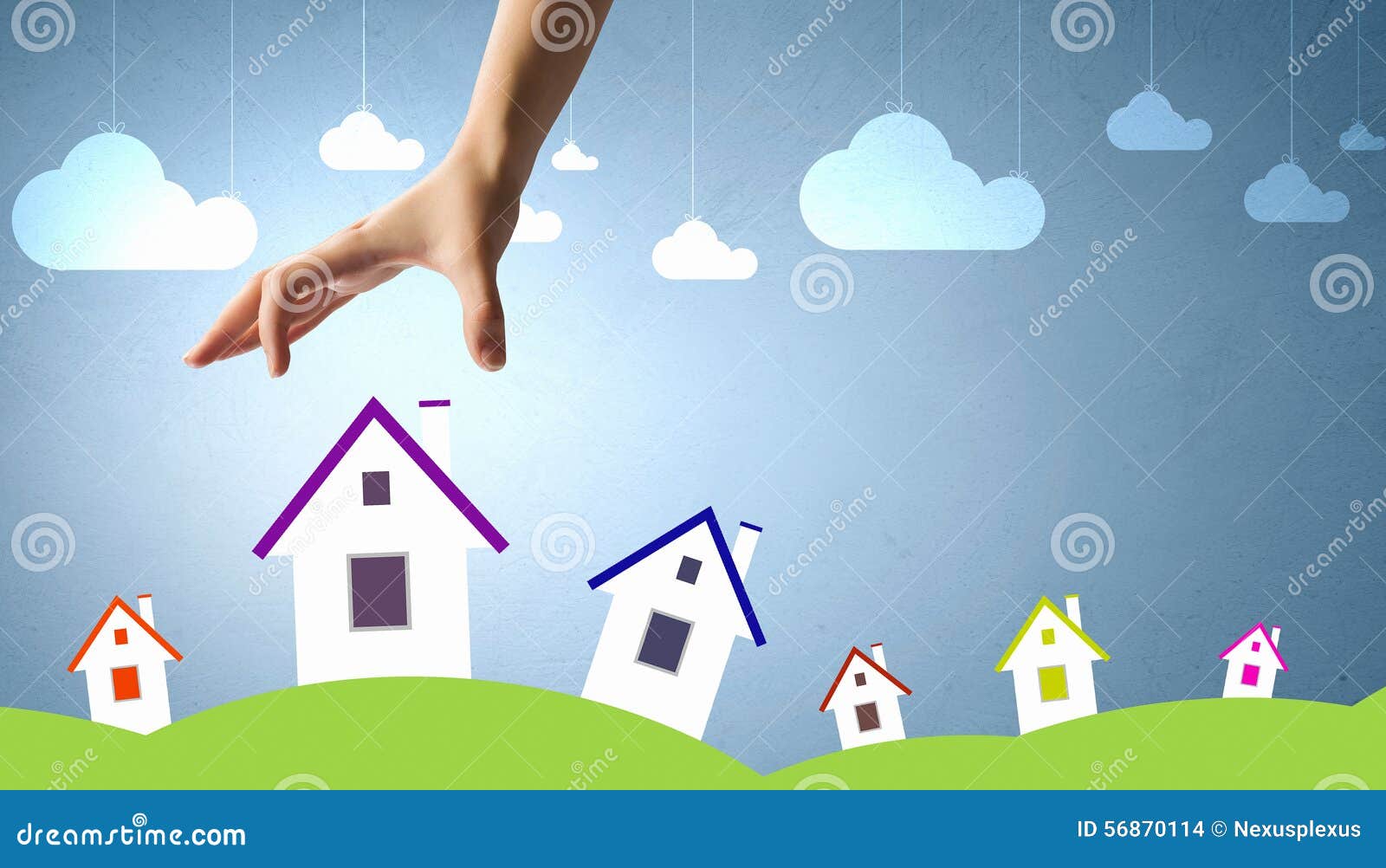 Hand picking home stock photo. Image of concept, construct - 56870114