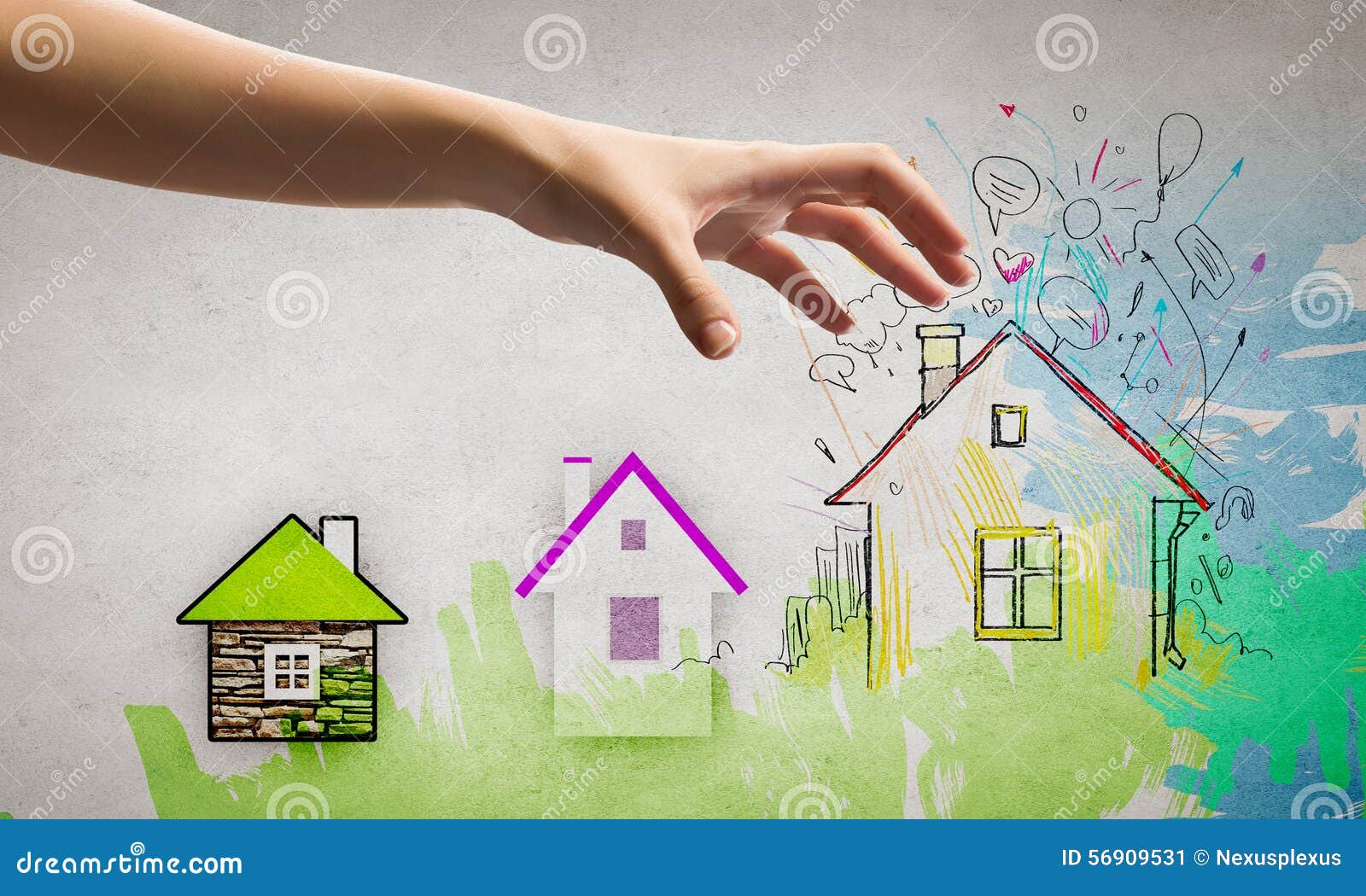 Hand picking home stock image. Image of dream, people - 56909531