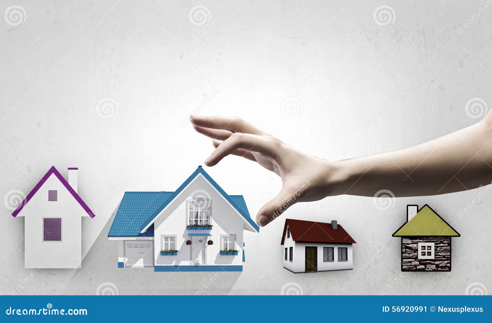 Hand picking home stock image. Image of symbol, business - 56920991