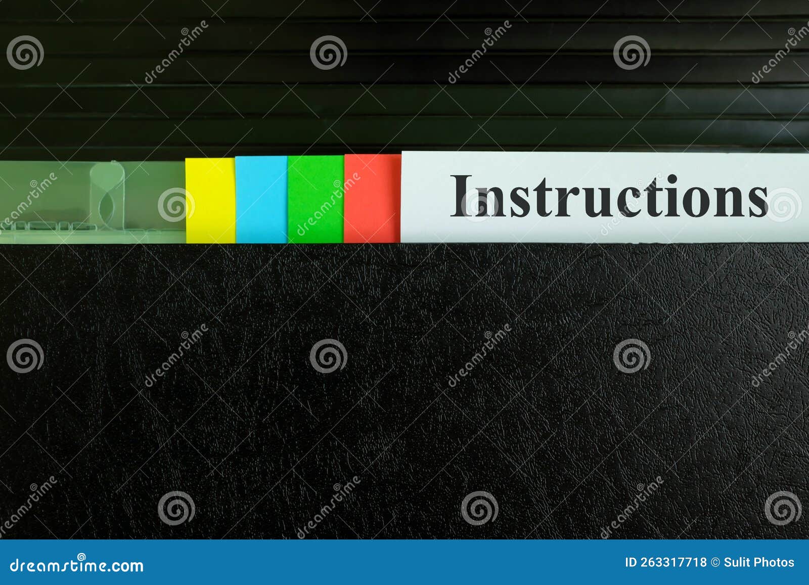Hand Picking Instructions File Record in Black Binder Folder. Work ...