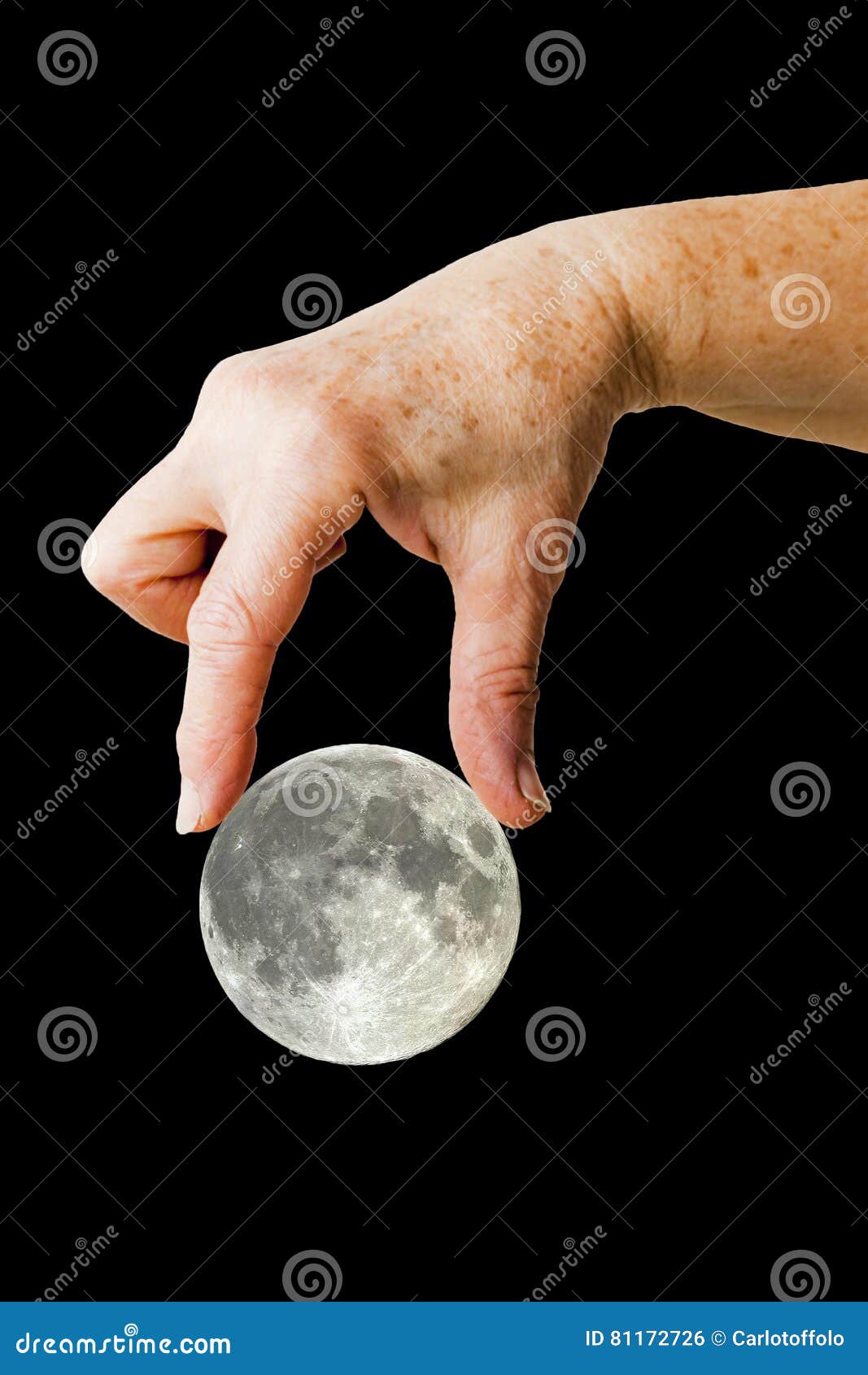 Hand picking the moon stock photo. Image of nature, moon - 81172726