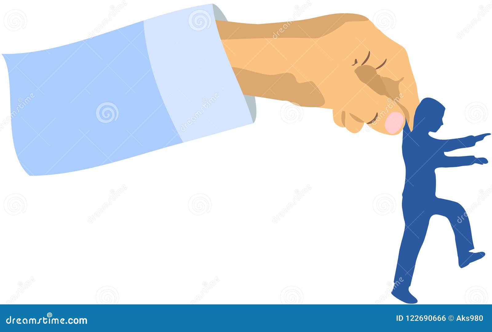 Hand Picking and Placing Executive Vector Illustration Stock Vector ...