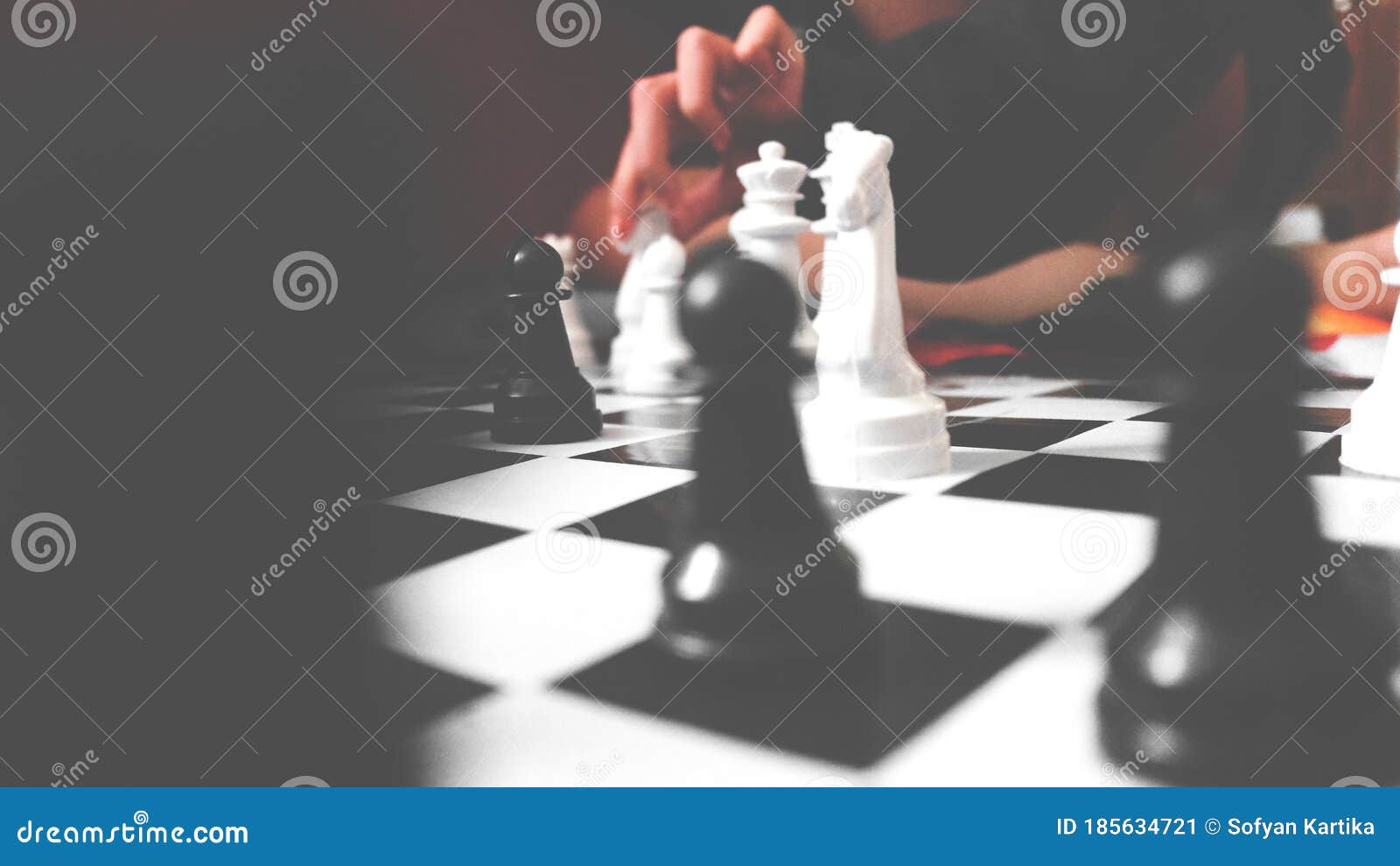Hand Picking Up a Chess Piece. Stock Image - Image of recreation, white ...