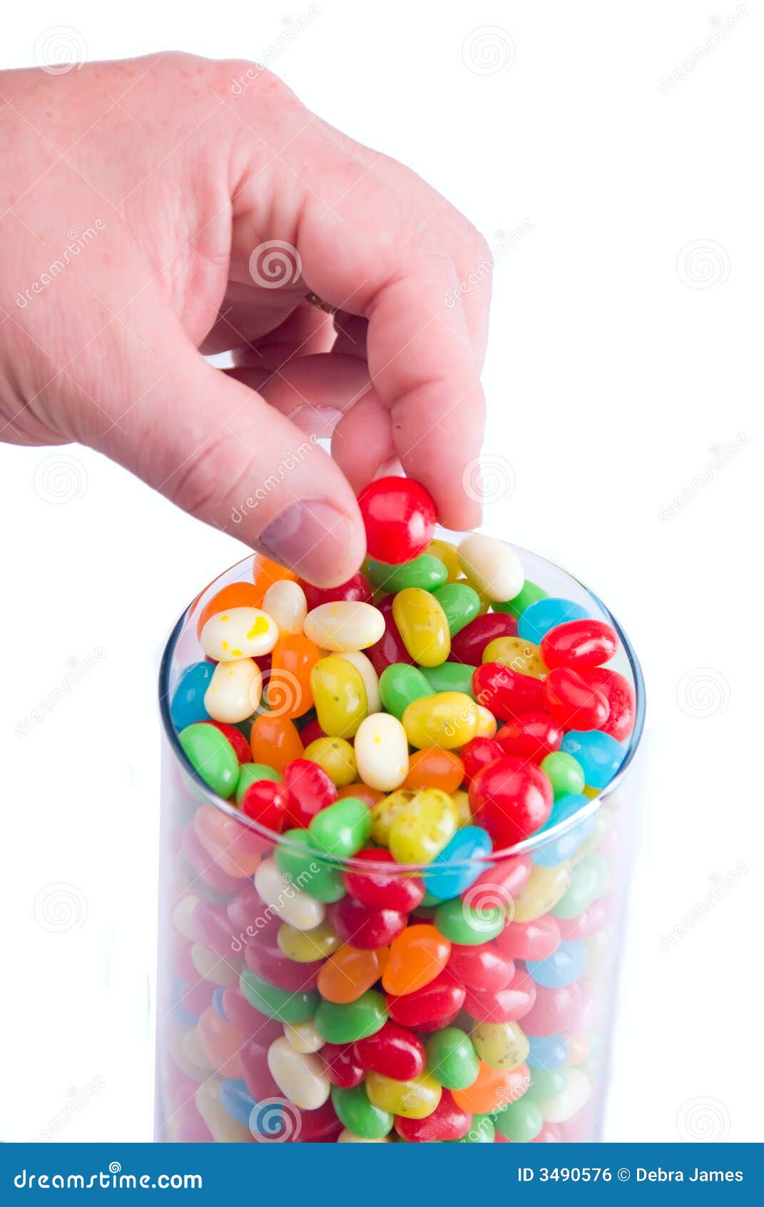 Hand Picking Up Jelly Bean Picture. Image: 3490576
