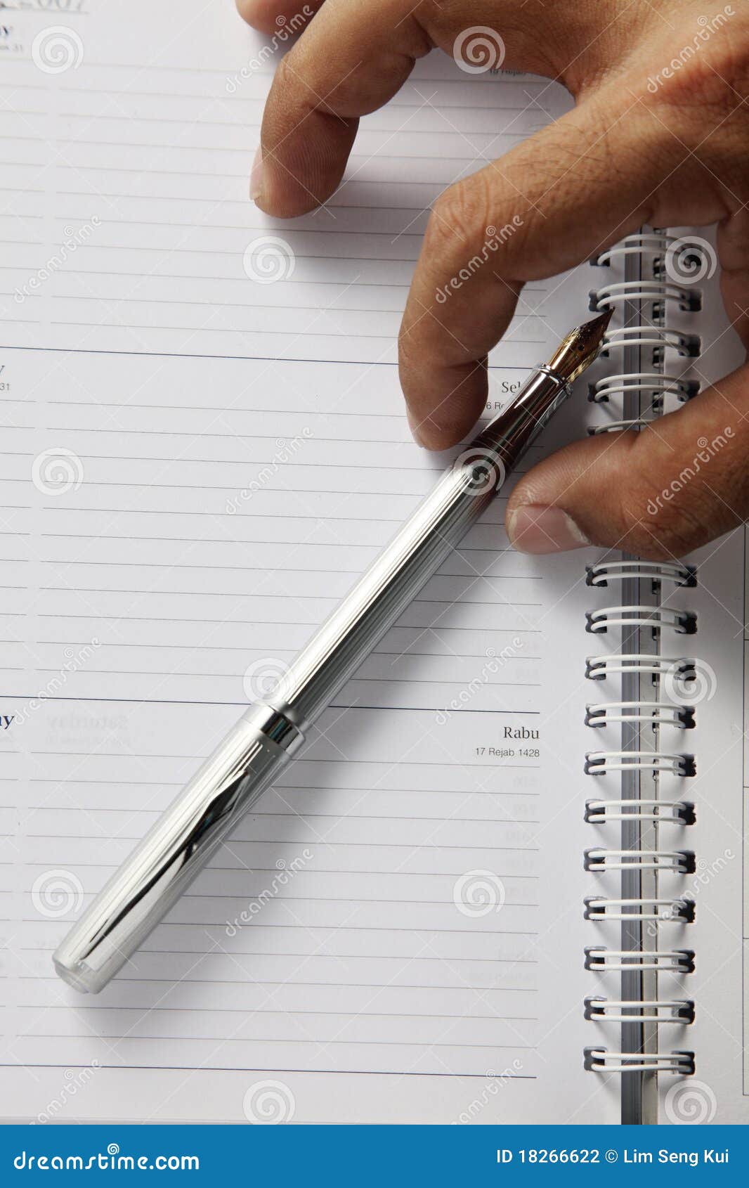 Hand picking up a pen stock photo. Image of report, space - 18266622