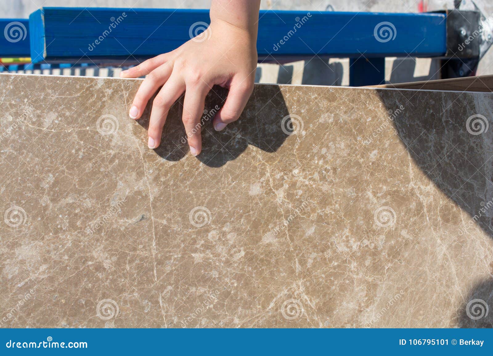 Hand on Piece of Marble Stone Stock Image - Image of surface, natural ...