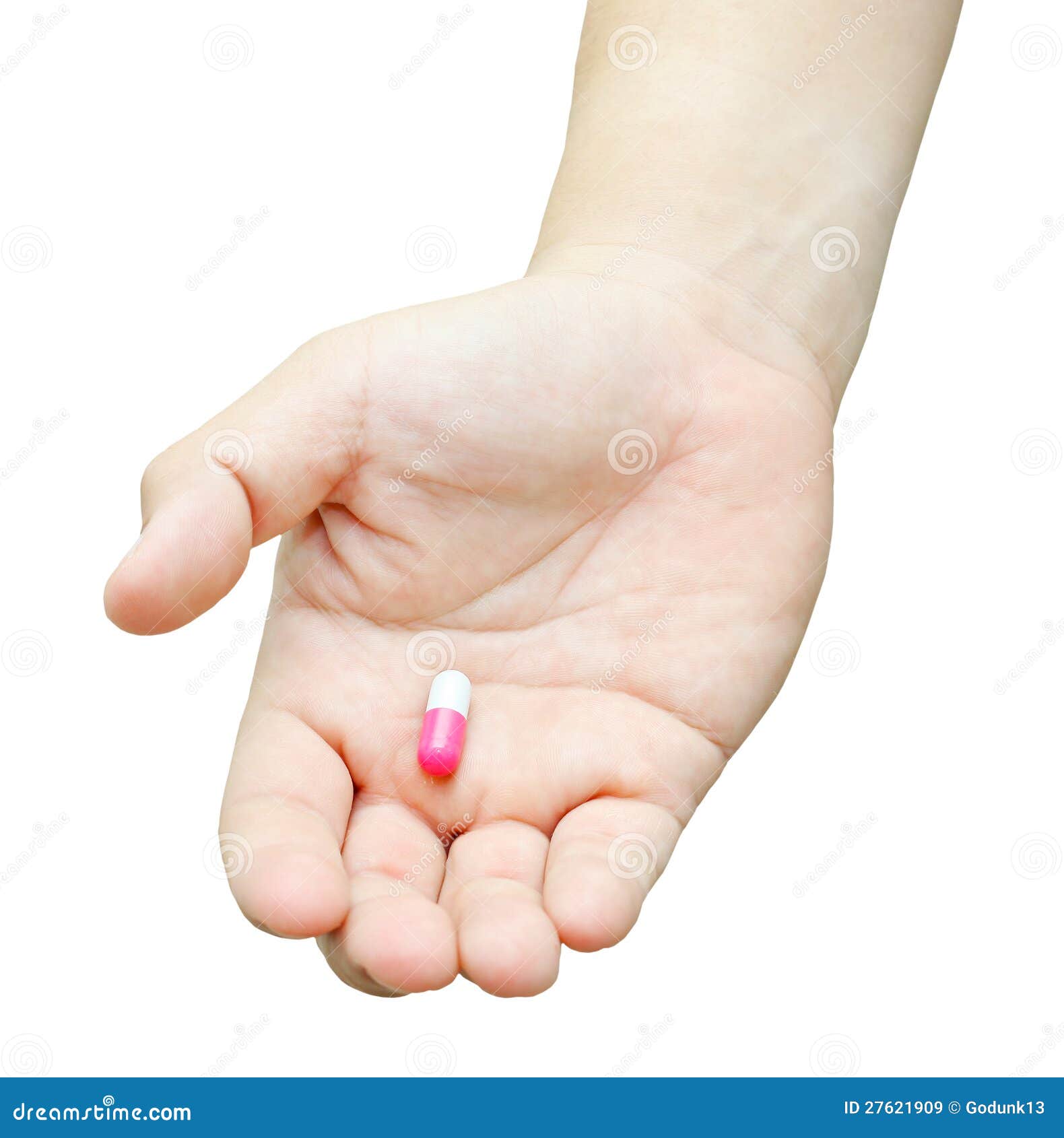 Hand with pill stock image. Image of hand, treatment - 27621909