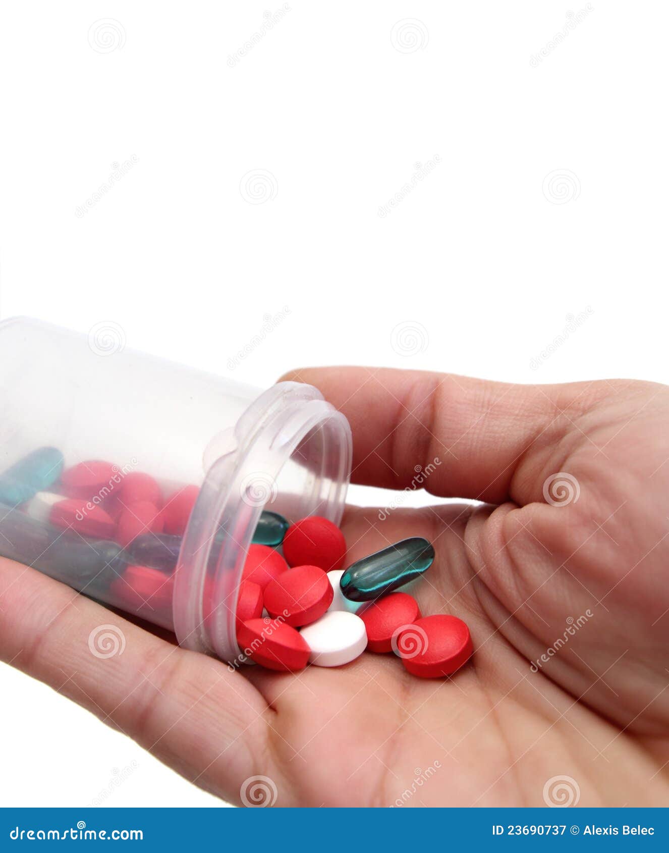 Hand and pills stock image. Image of medicine, medical - 23690737