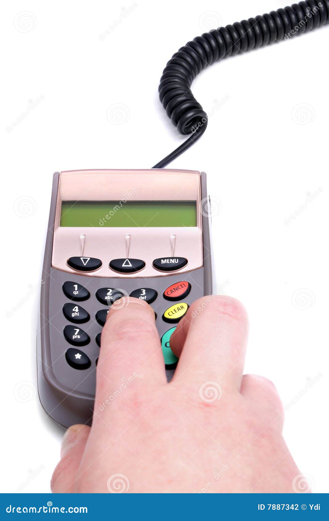 A hand and pin pad stock photo. Image of card, money, banking - 7887342