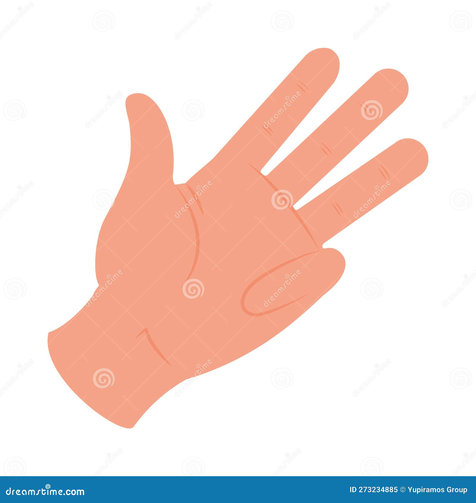 Hand with pinky finger stock vector. Illustration of touch - 273234885