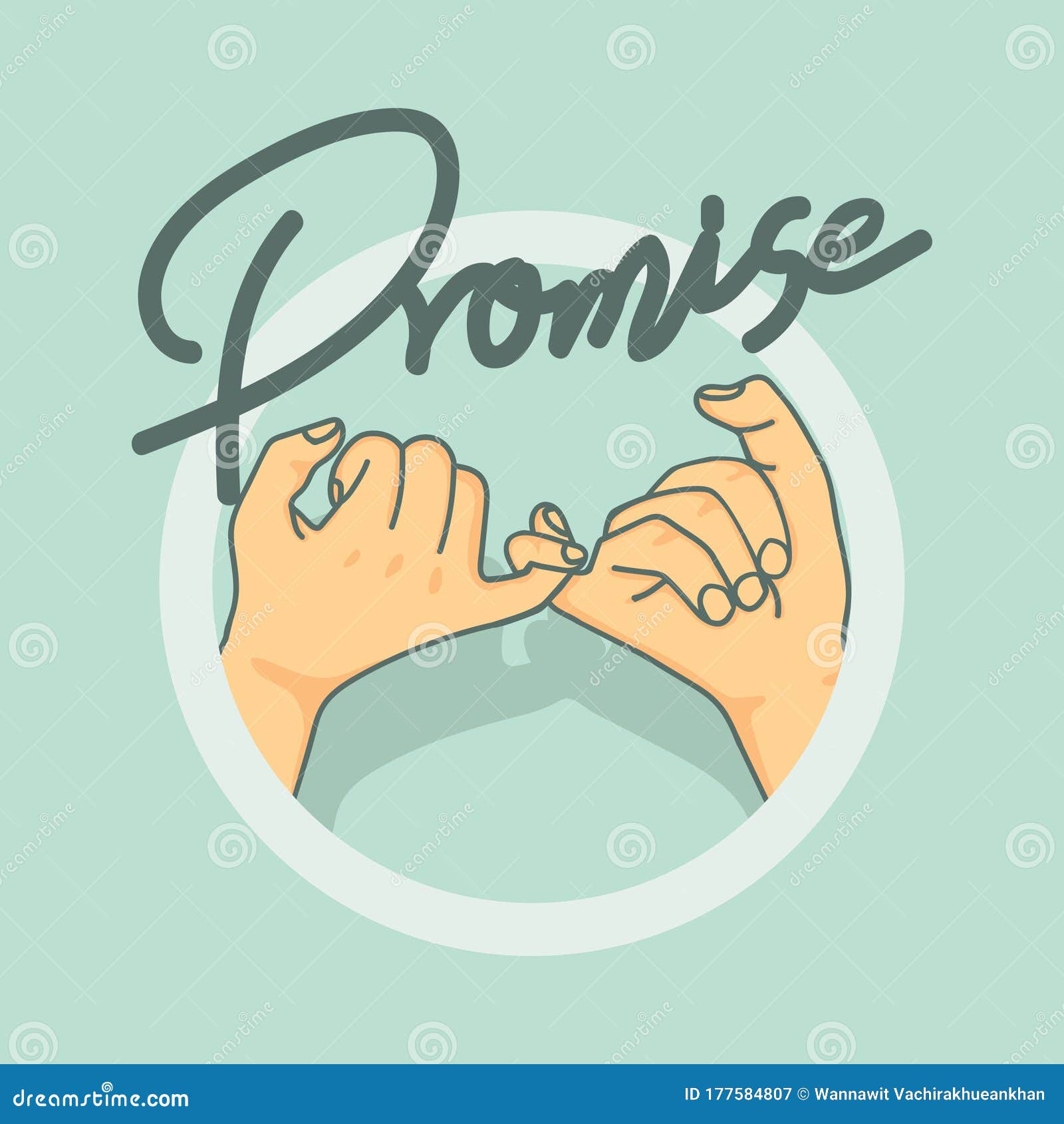Pinky Promise Commitment Hand Gestures Isolated Royalty-Free Stock ...