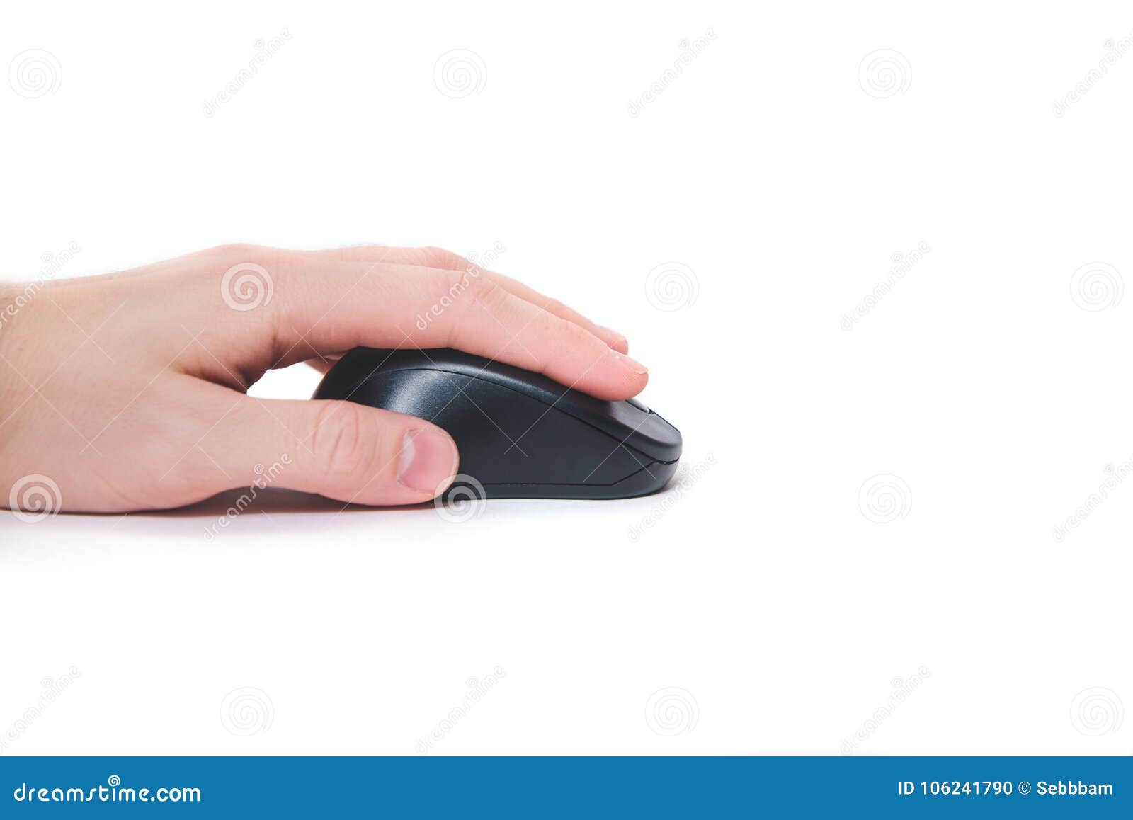 Hand Placed on a Computer Mouse. Stock Photo - Image of element ...